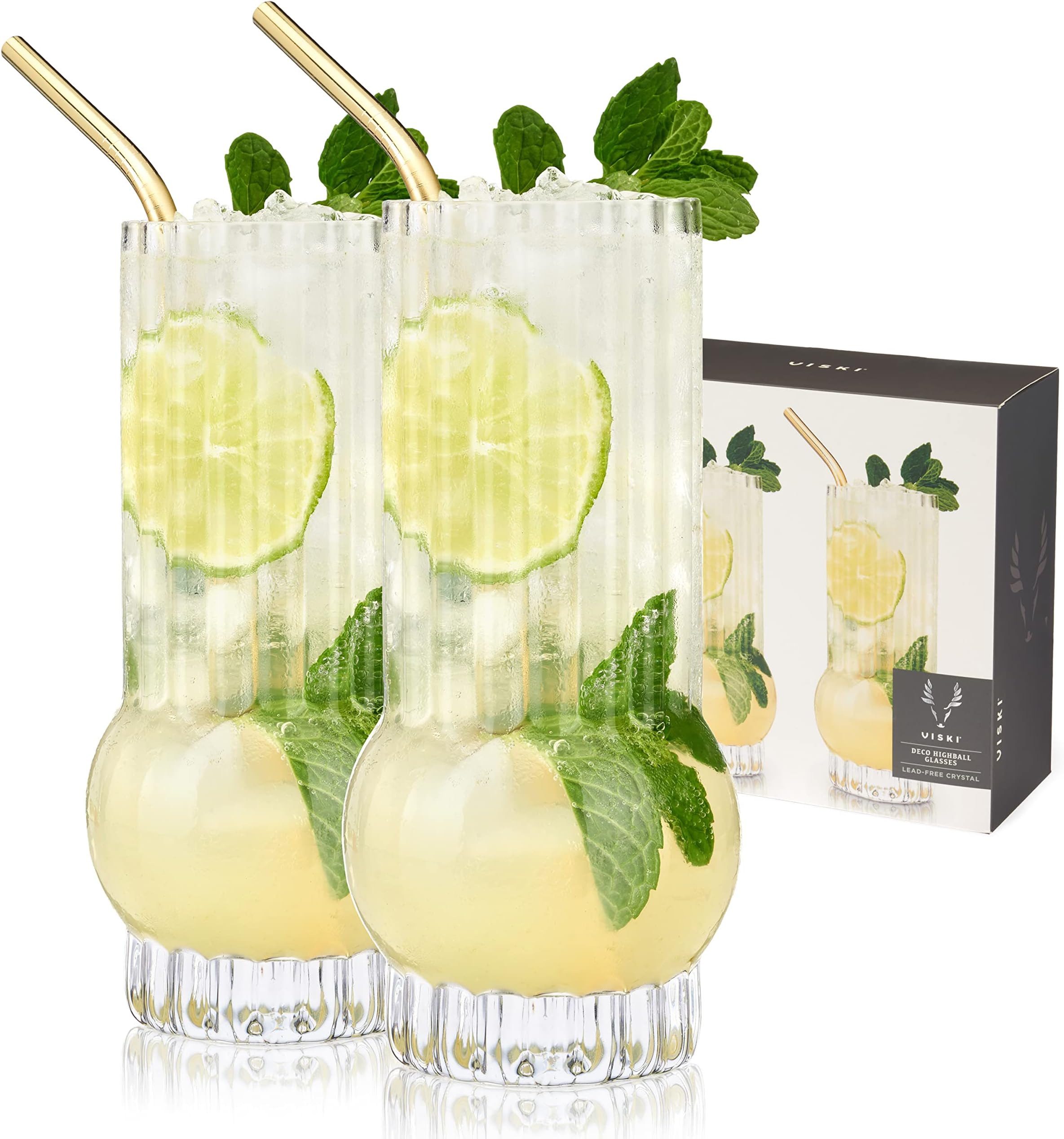 Amazon.com: Bormioli Rocco Cortina Cooler Glasses Set of 6, Highball ...