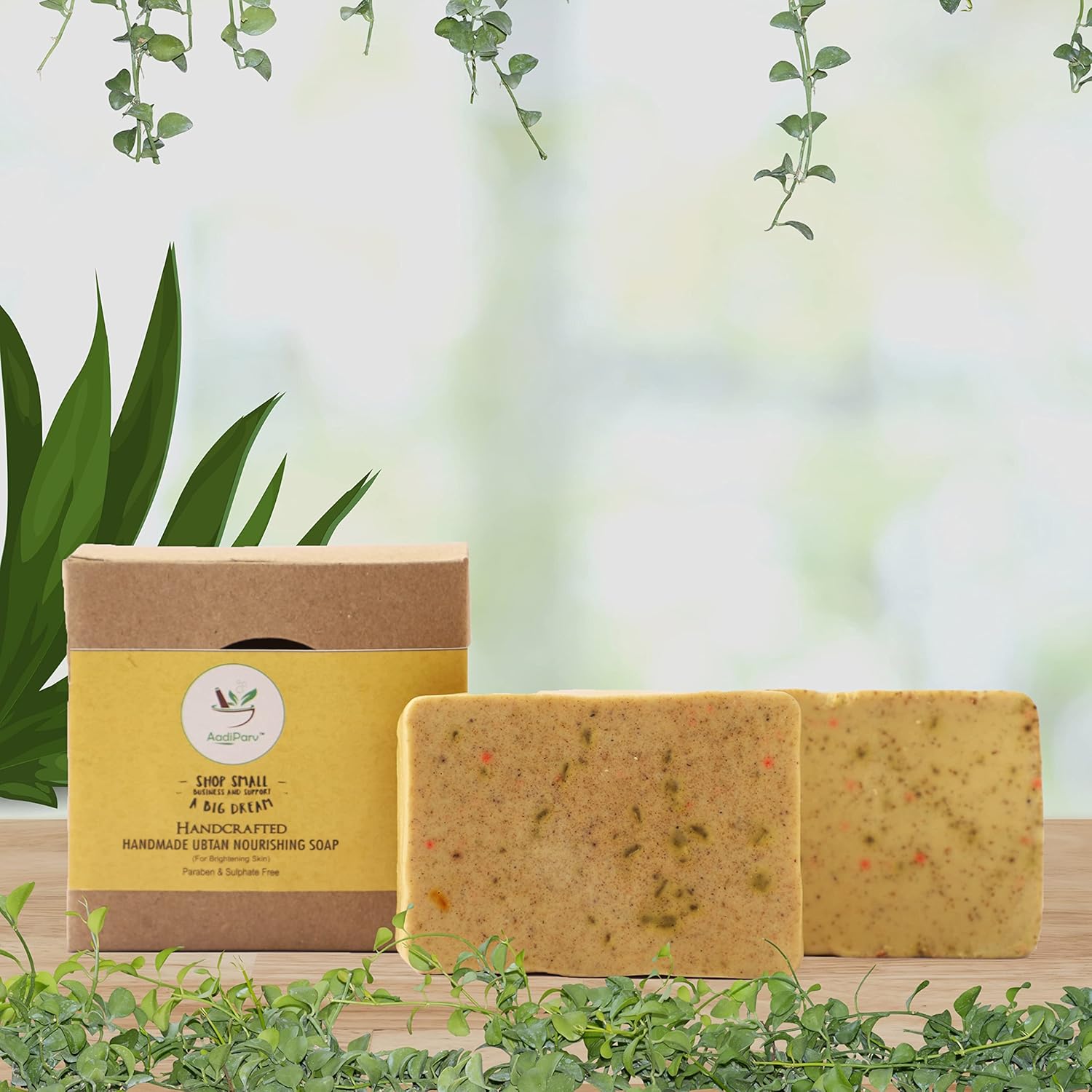 Buy AadiParv Ubtan Soap Handmade Herbal Soap with Essential Oil Removes ...