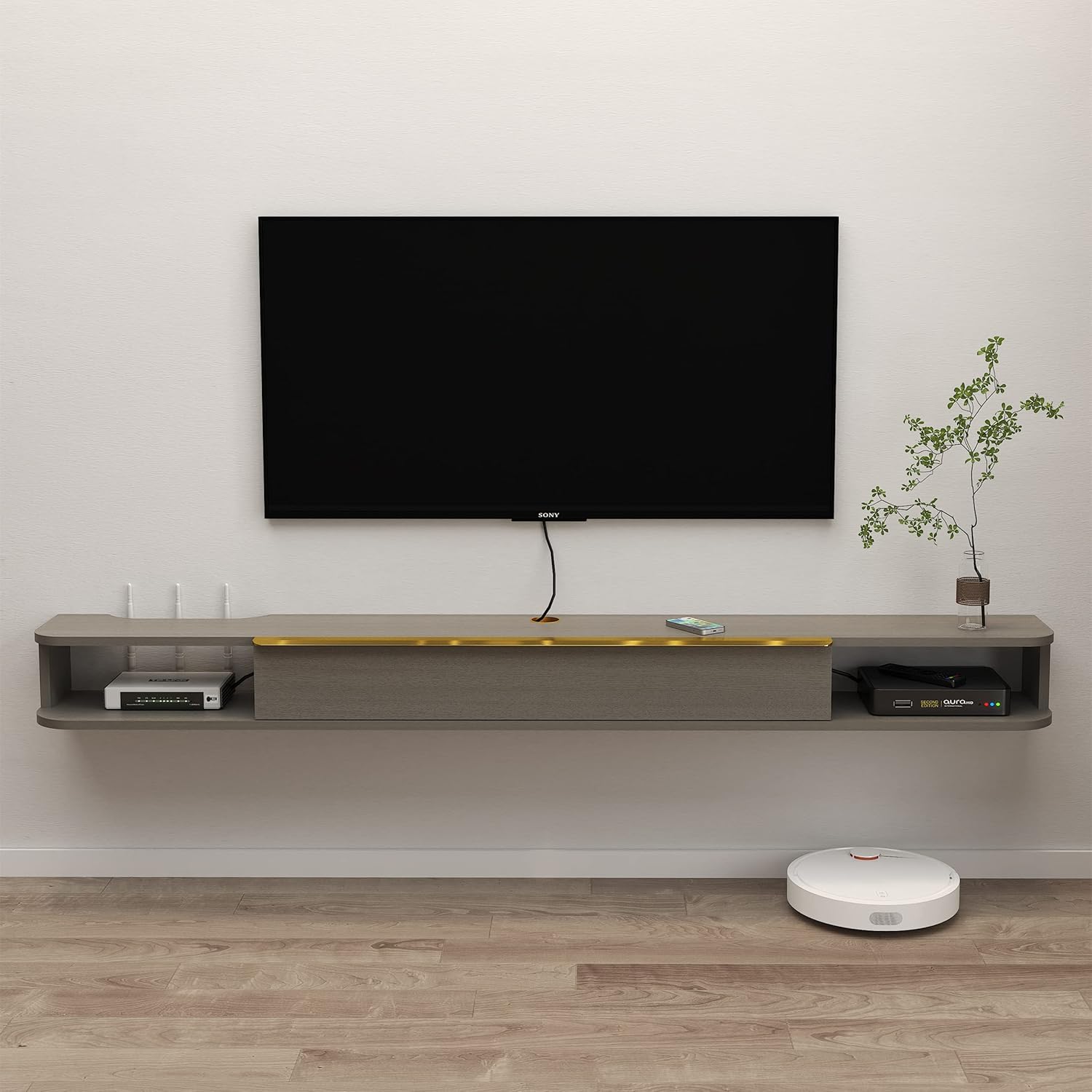Amazon.com: Bixiaomei Floating TV Stand, 75'' Wall Mounted ...