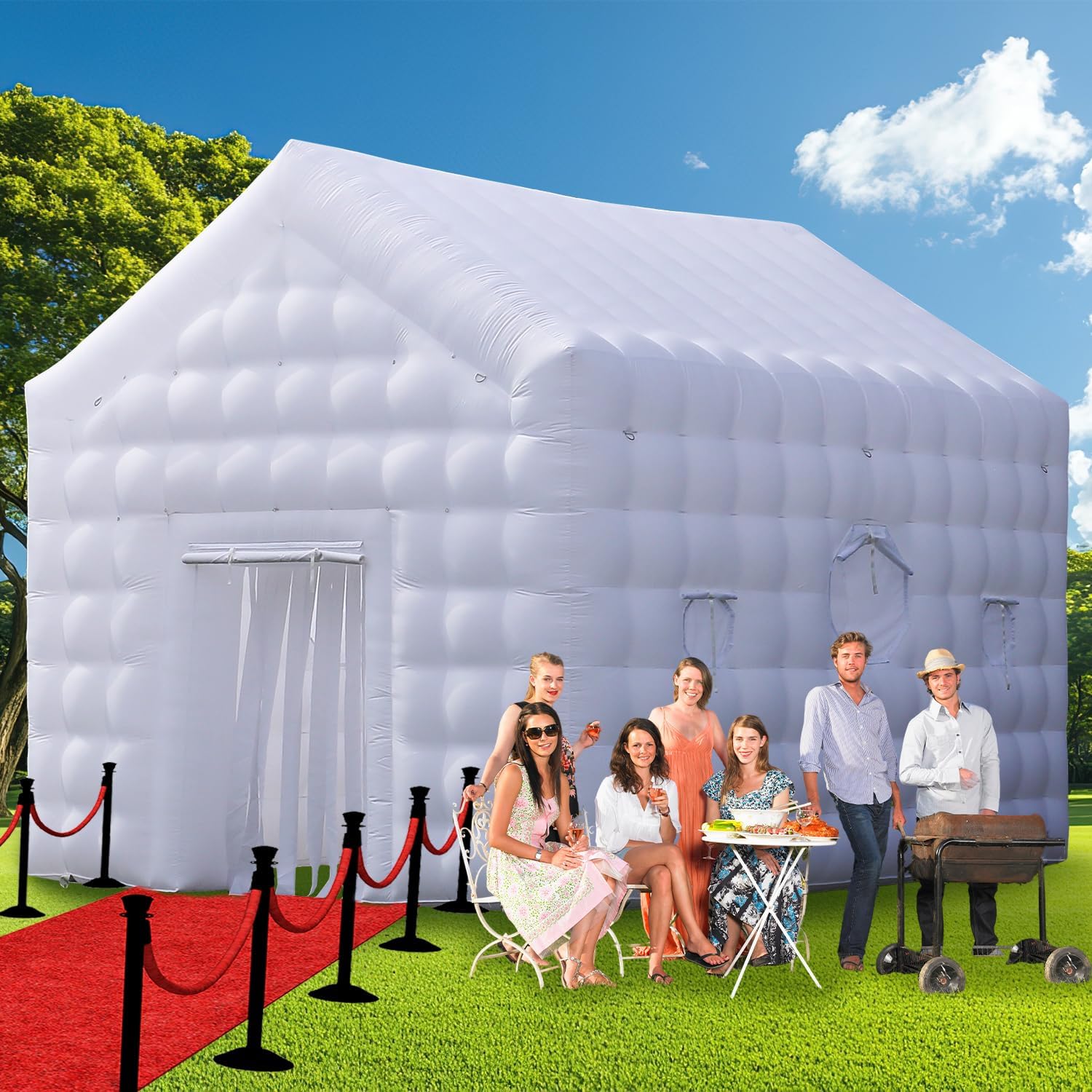 Inflatable Nightclub Cube Tent 18x15x15Ft, Outdoor Event House with ...