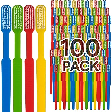 Amazon.com : Pruvade 144 Pack Disposable Toothbrushes with Toothpaste ...