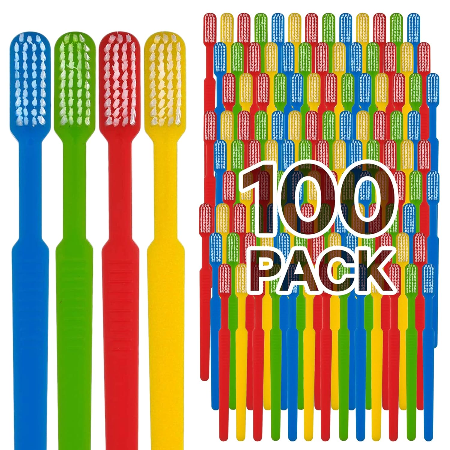 Amazon.com : 100 Pack Prepasted Disposable Toothbrushes | Pre-Pasted ...