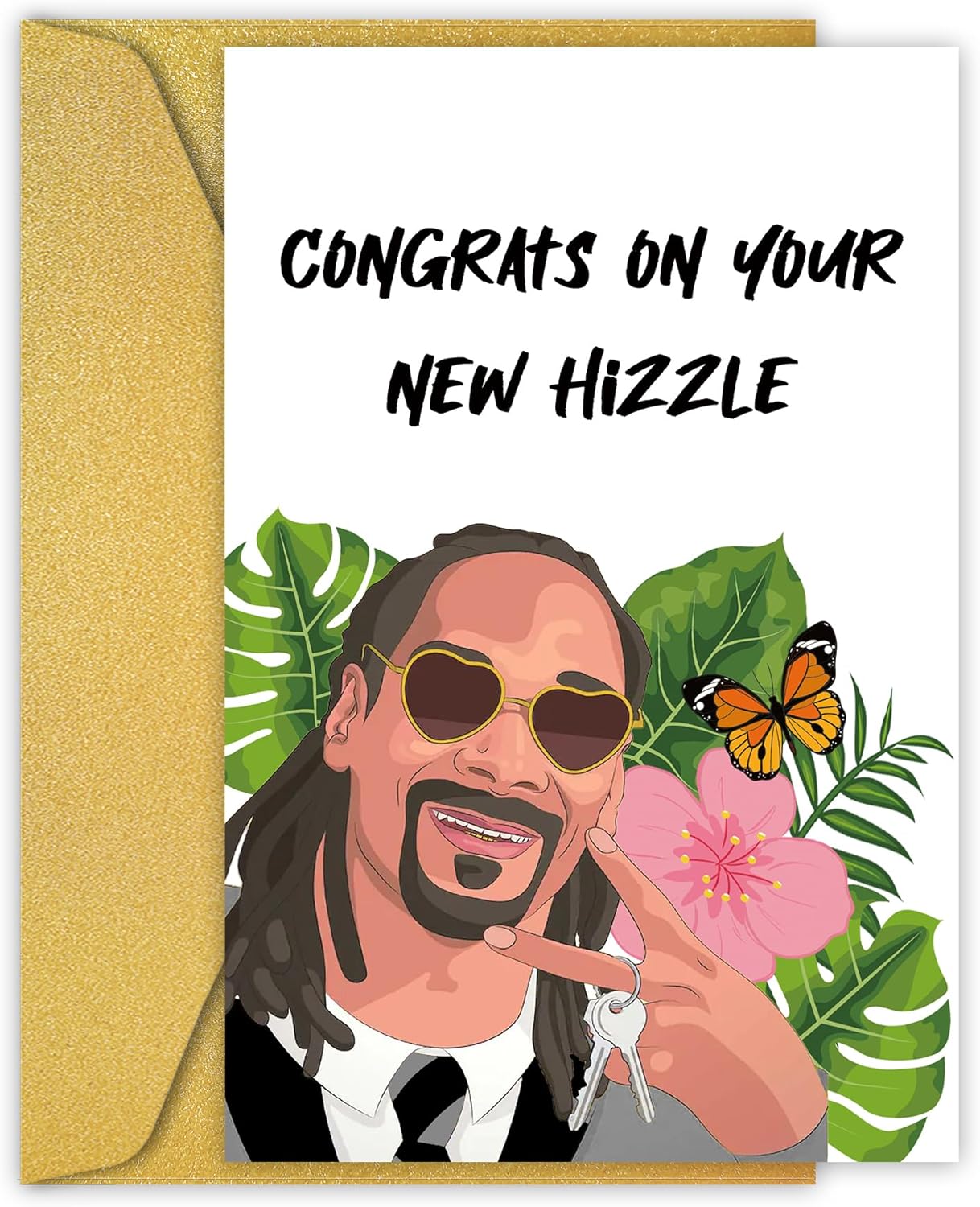 Amazon.com : PIUST Funny New House Card, Humorous Hizzle Housewarming ...