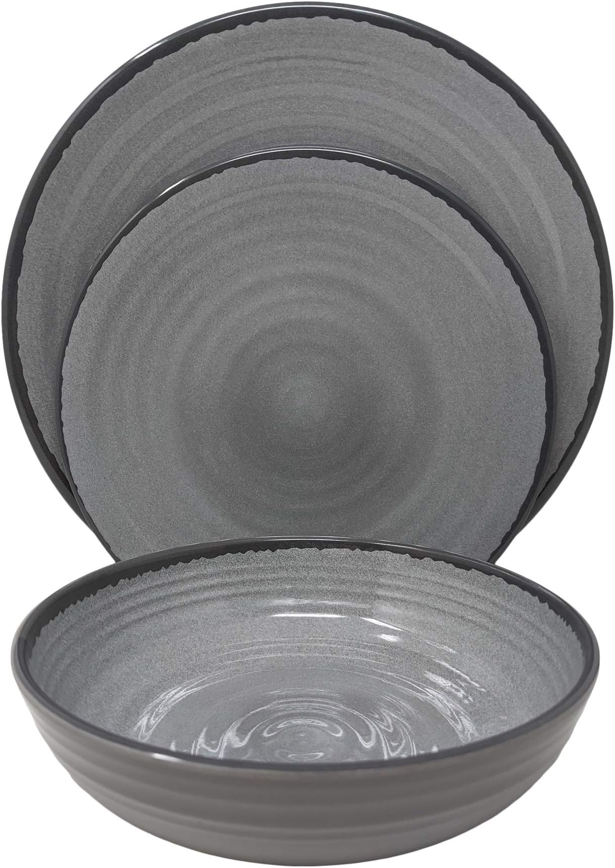 Amazon.com | Gianna's Home 12 Piece Modern Melamine Heavyweight Plastic ...