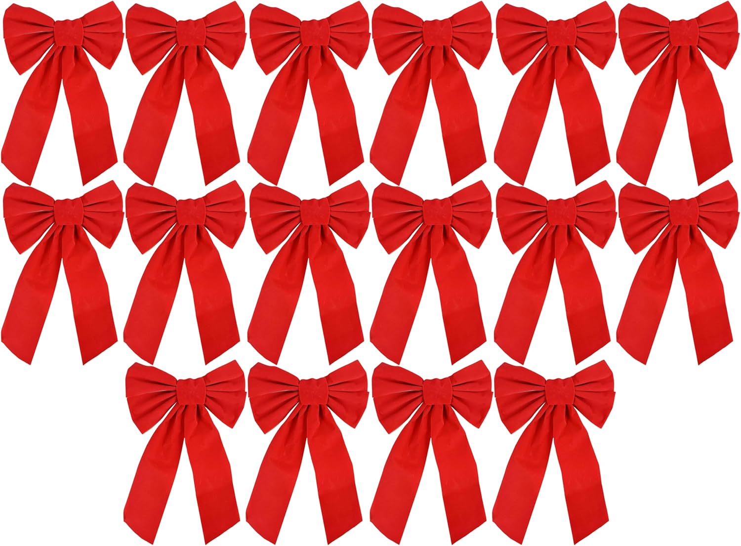 Amazon.com: Freedom Farms Regal Red Velvet Christmas Holiday Bows, 9 x ...