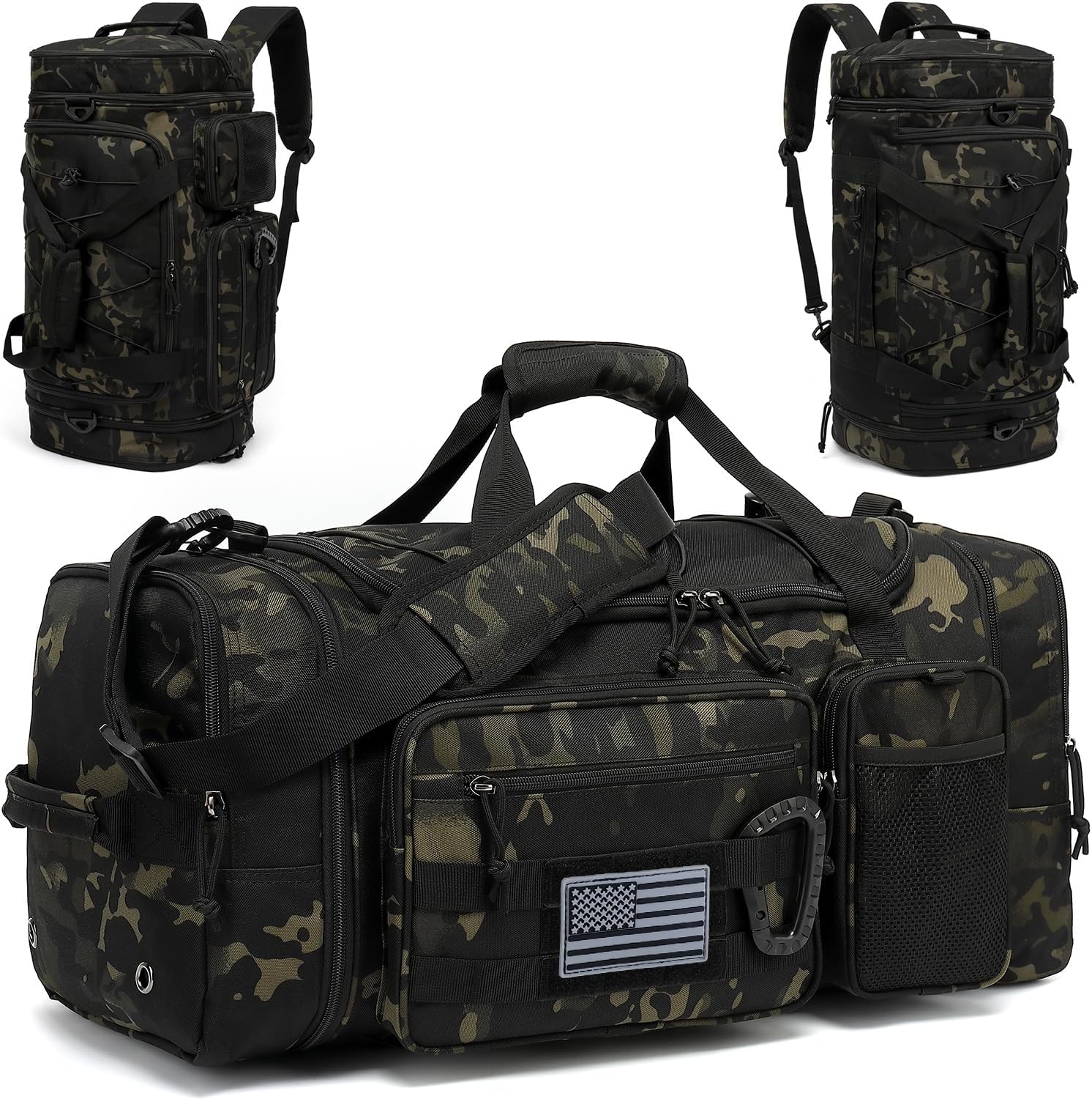 Amazon.com | TONRUYN 3 in 1 Tactical Gym Bag Backpack for Men 50-55L ...