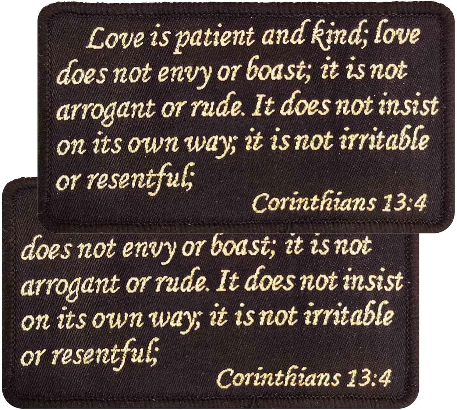 Amazon.com: Corinthians 13:4 Bible Patch, Love is Patient and Kind ...