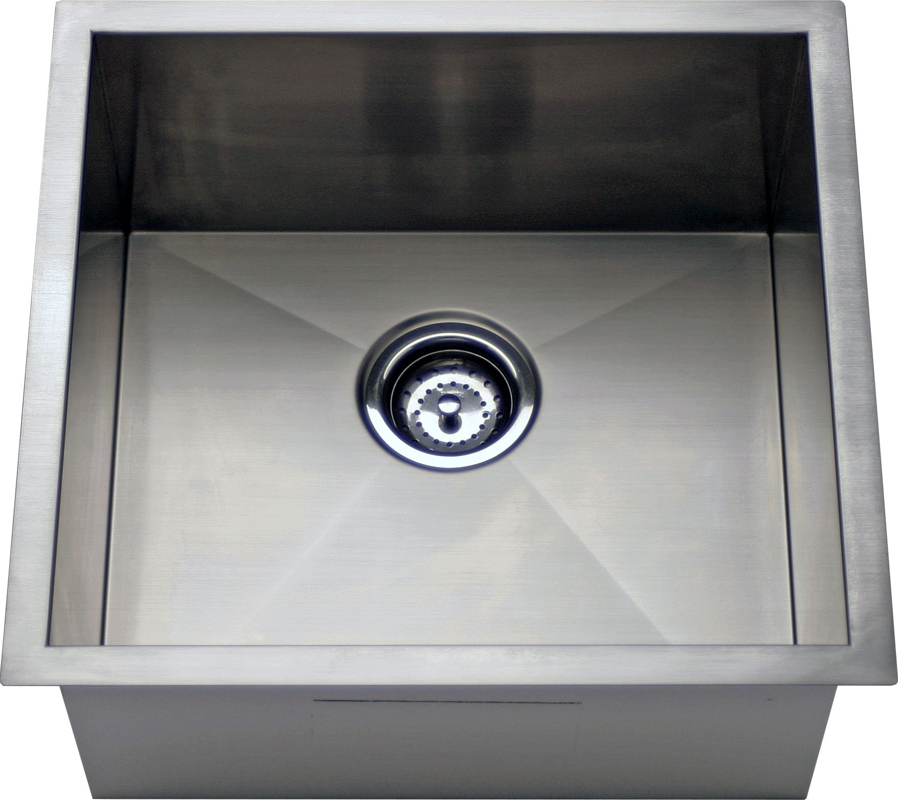 Alpha Sinks 16" x 16" Single Bowl Freestanding Sink - Stainless Steel ...
