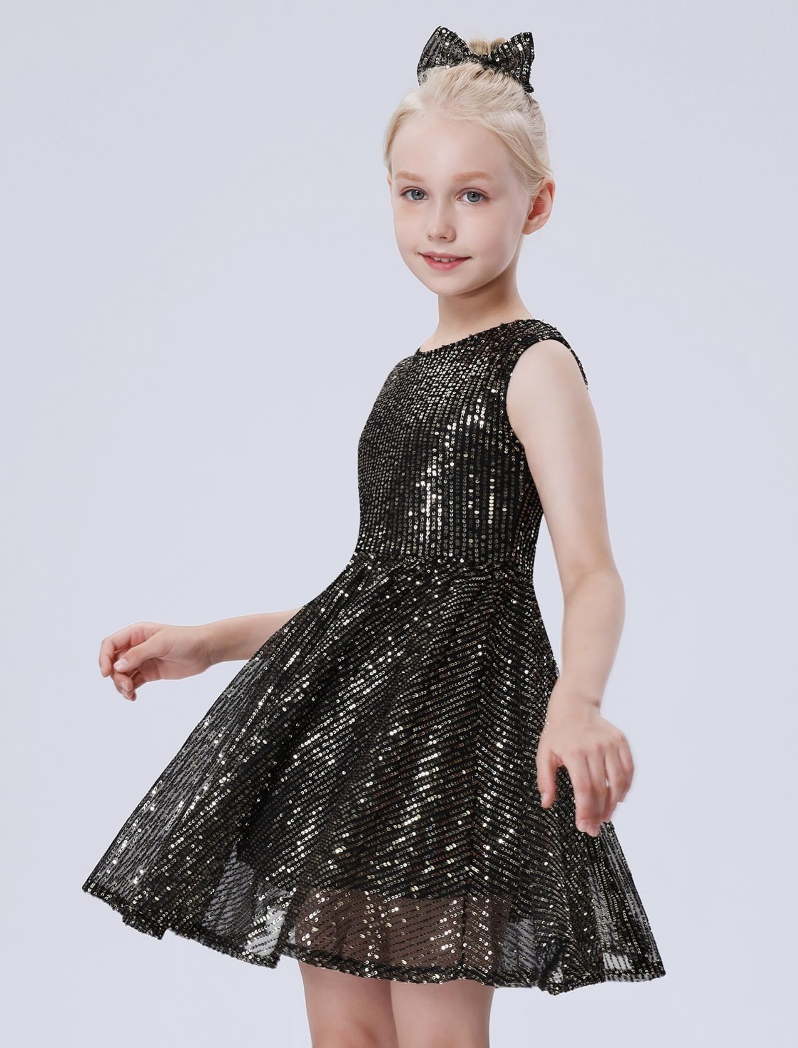 Snapklik.com : Girls Sequin Dress Sleeveless Sparkly Special Occasion ...