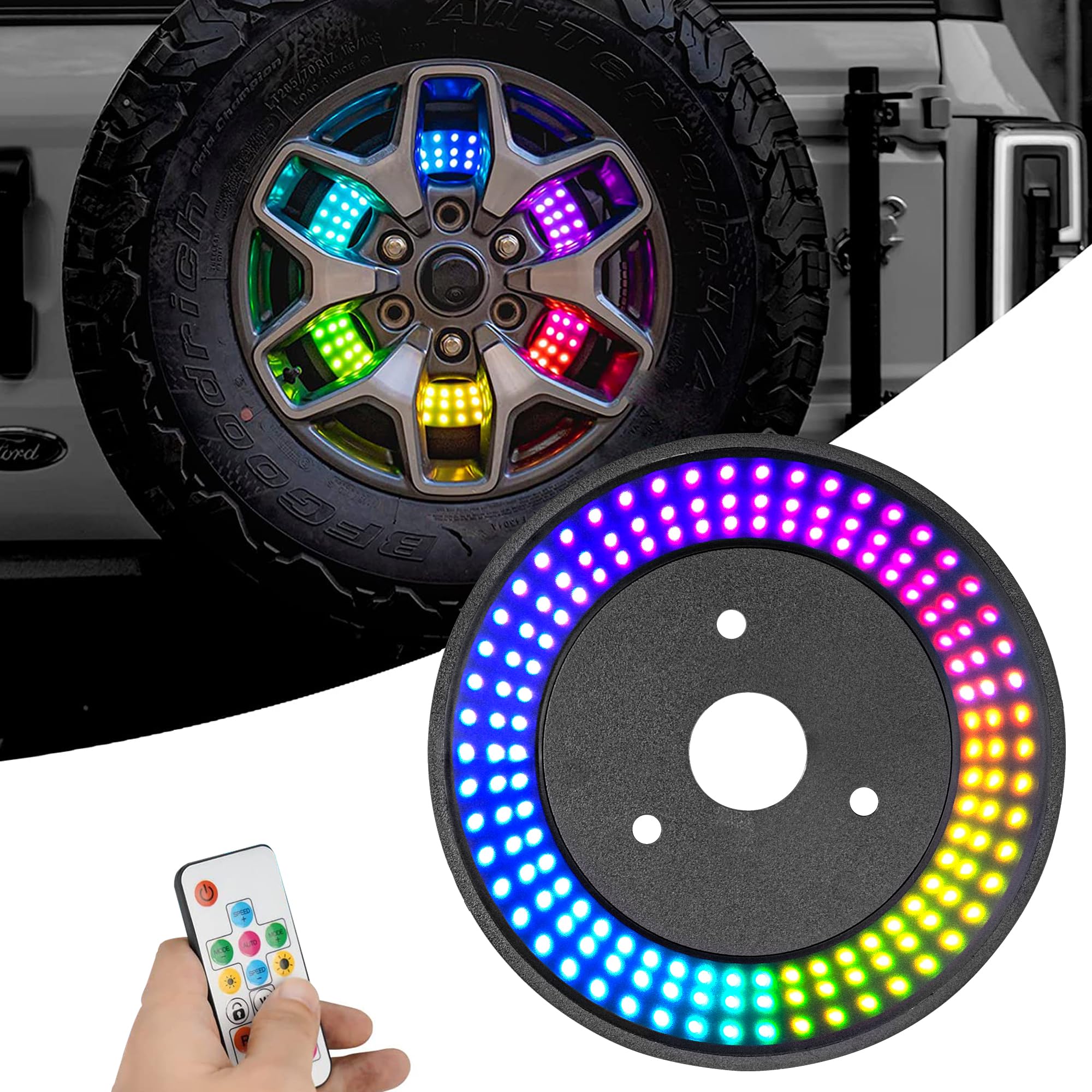 RGB Color Changing Spare Tire Brake Light for Ford Bronco 2021 2022 ...
