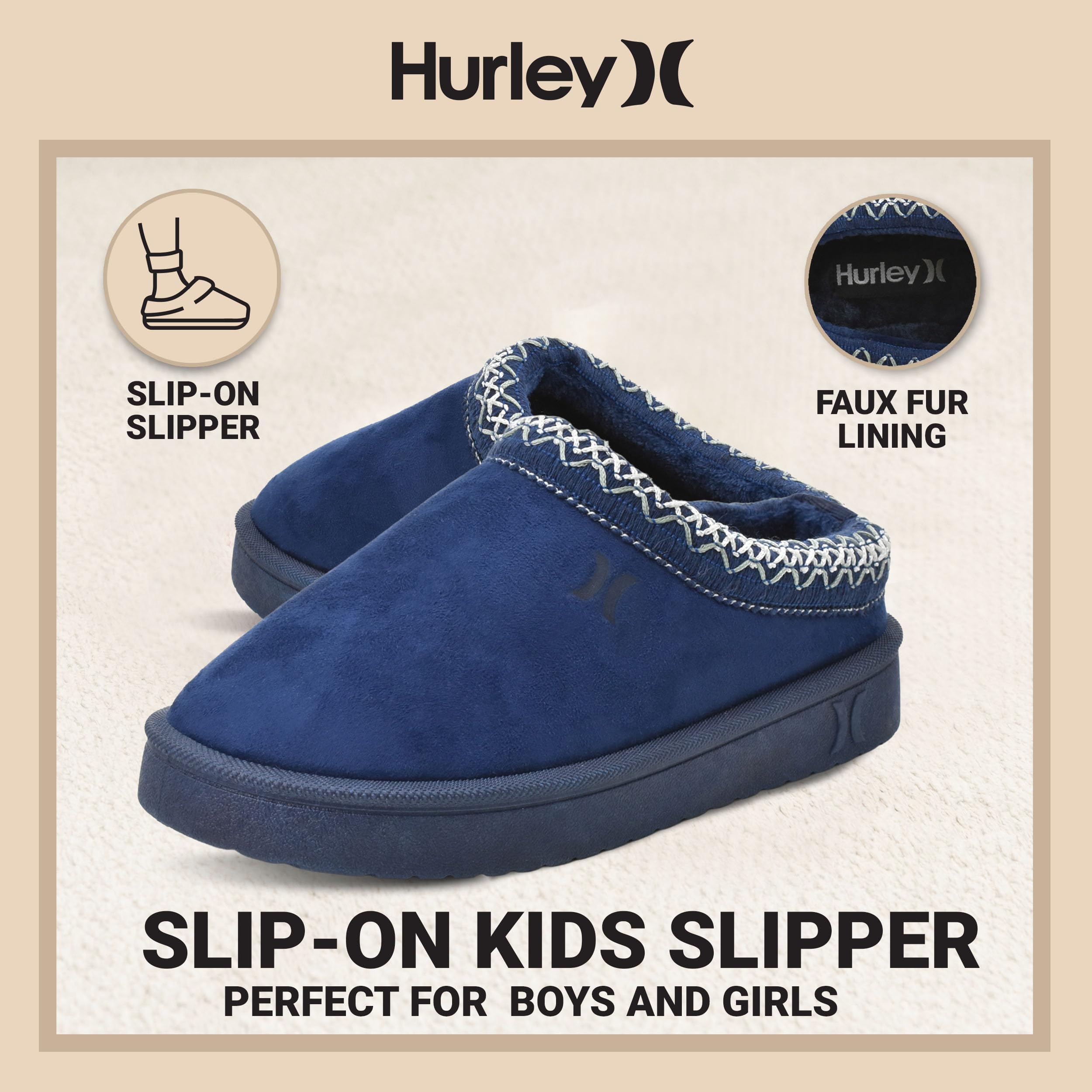 Snapklik.com : Hurley Kids Modi Slippers Indoors And Outdoors, Boys And ...