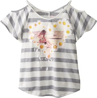 Amazon.com: Jessica Simpson Girls' Big Kallie Cold-Shoulder Tee, MHG ...