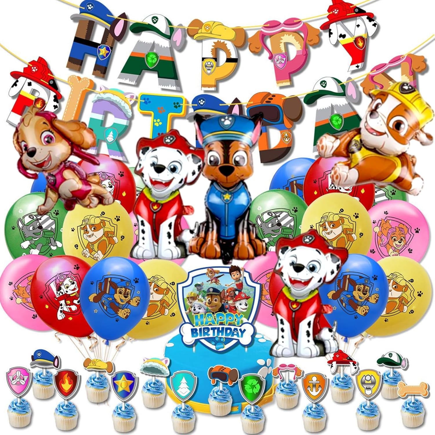 Birthday Decorations, Dog Balloons, Kids' Party Balloons Dog Party ...