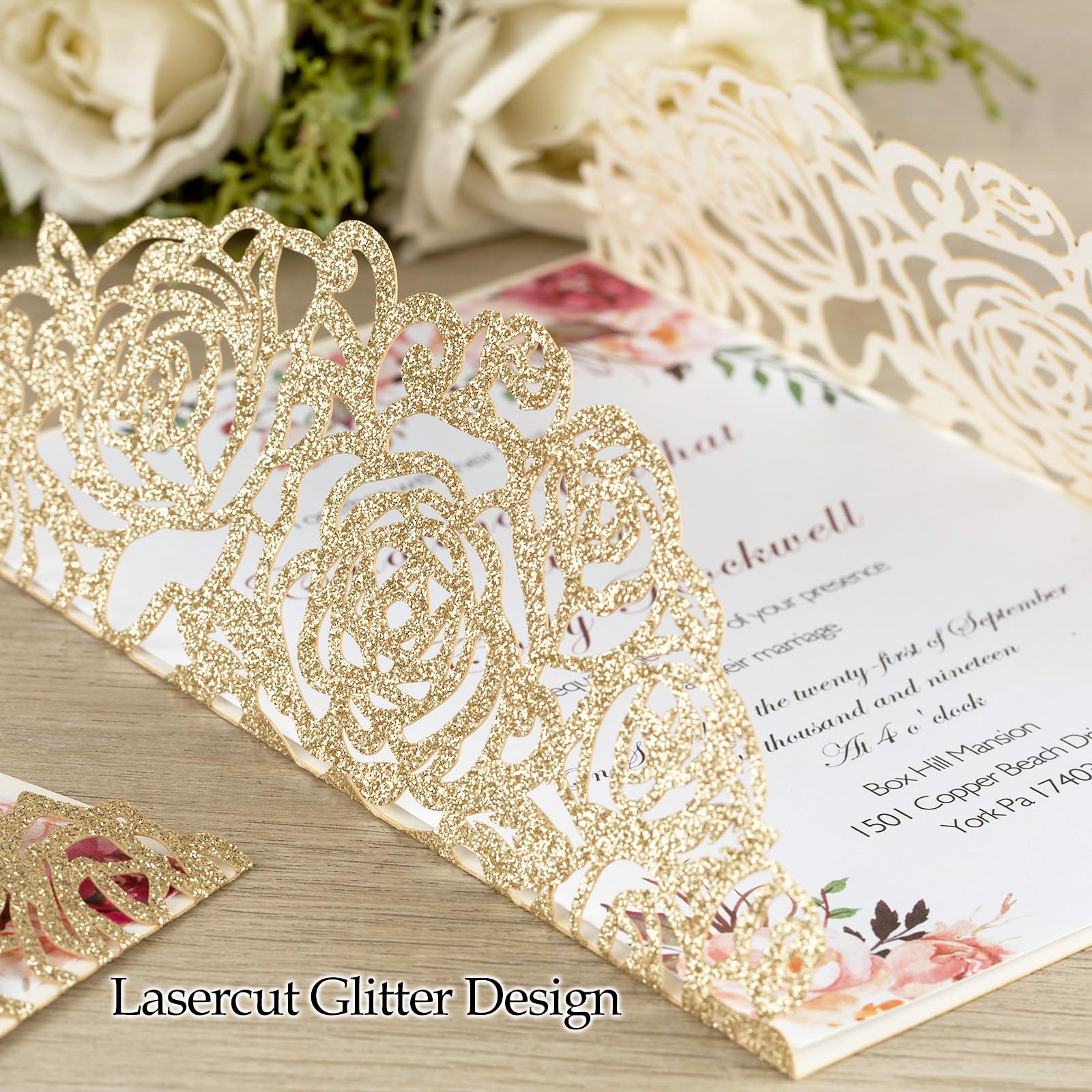 Invitaciones Baratas Con Purpurina Imágenes De Invitacion Glitter