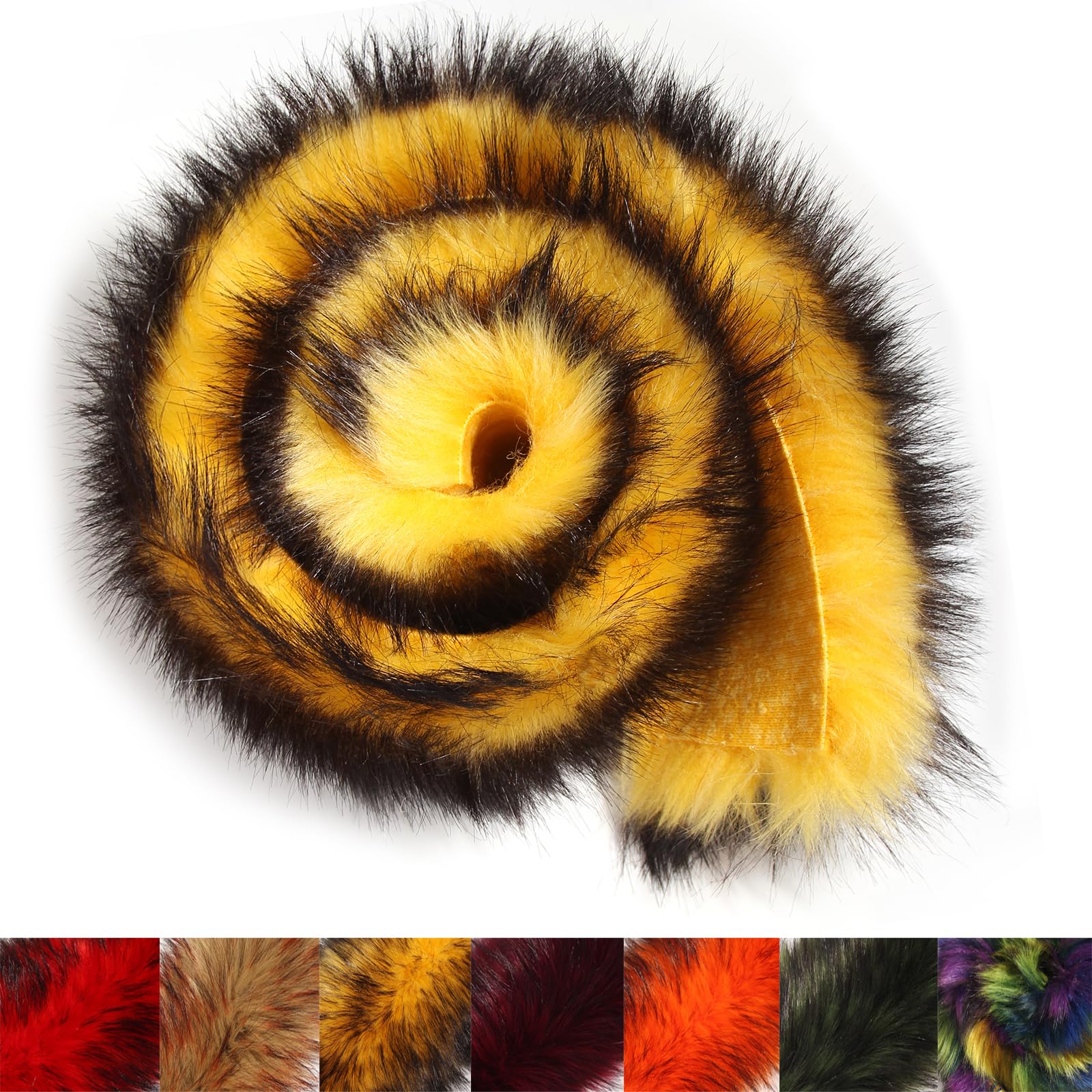 Amazon.com: Shaggy Faux Fur Roll - Acrylic Fabric 3inch Wide 2Yards ...