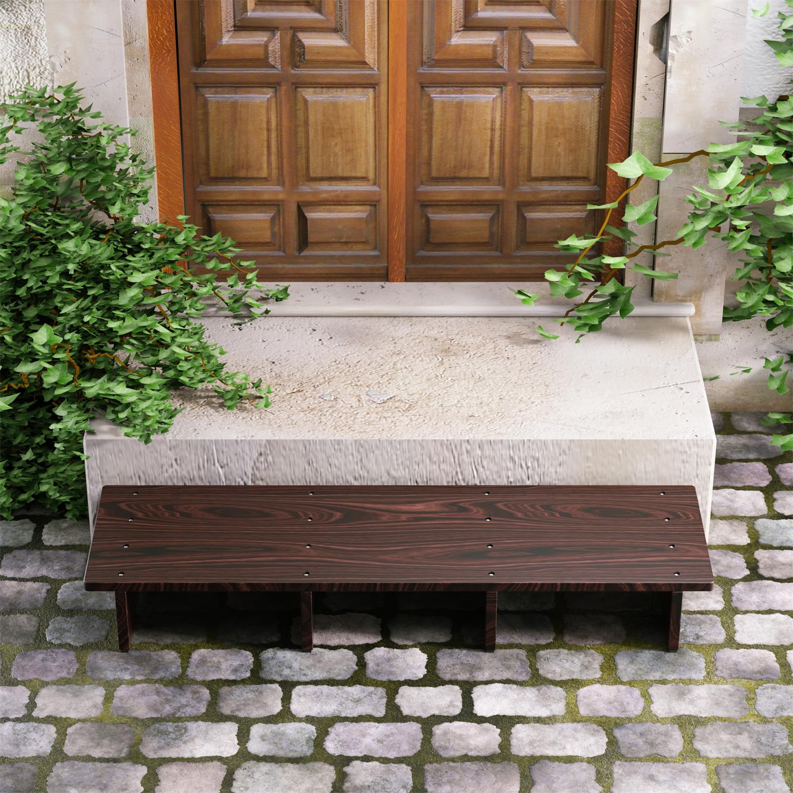 STRANTHOTHER Wooden Bedside Step Stool,Solid Wood Step Stool for ...