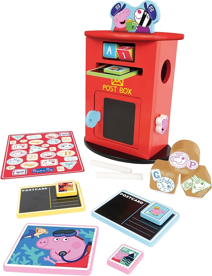 Peppa Pig 367C Wooden Post Box With Sound, Imaginative Play, Wooden ...