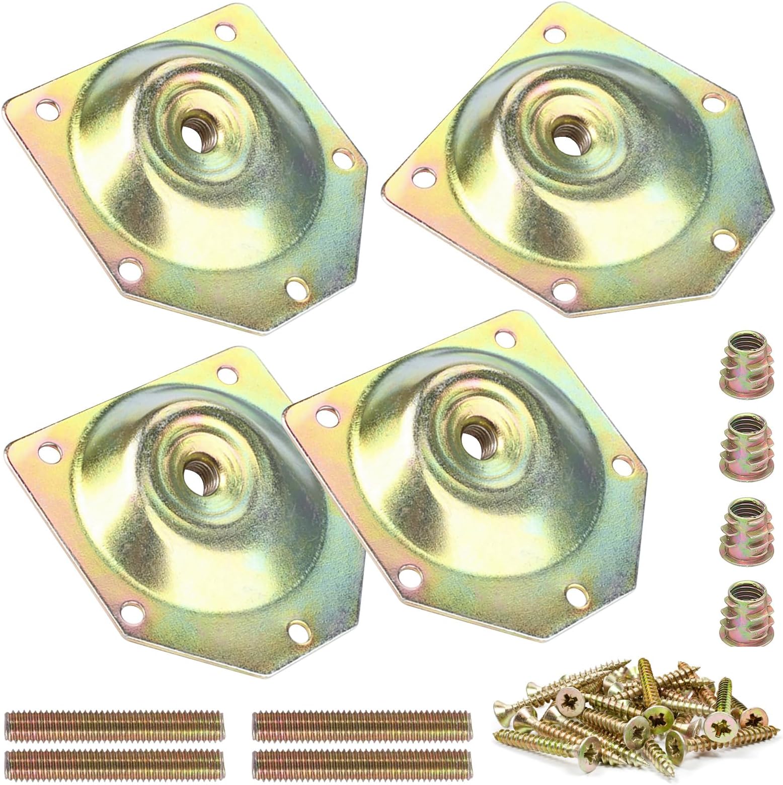 Amazon.com: JEUIHAU 20 PCS Furniture Leg Attachment Plates, Table Leg ...