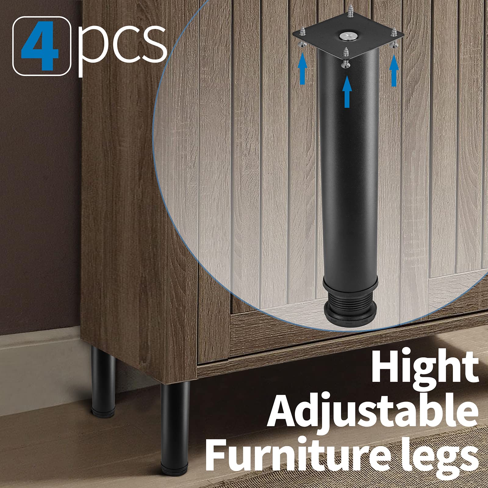 Snapklik.com : Masendelk 10 Inch Metal Furniture Legs Stainless Steel ...