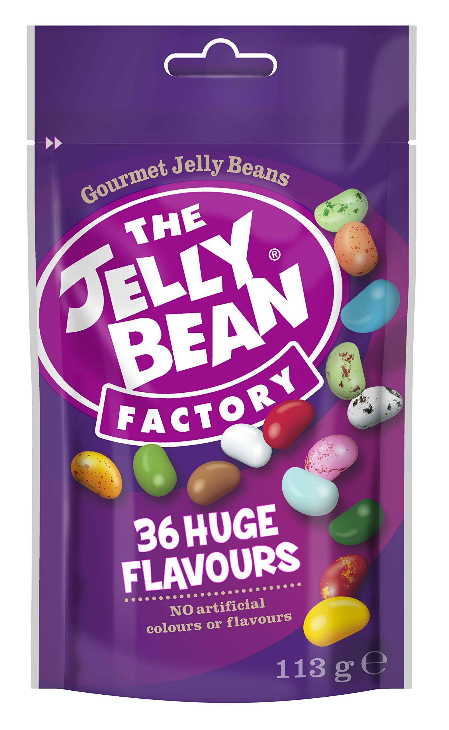 The Jelly Bean Factory 36 Huge Flavours 113 g Pouch Haribo Rhubarb and ...