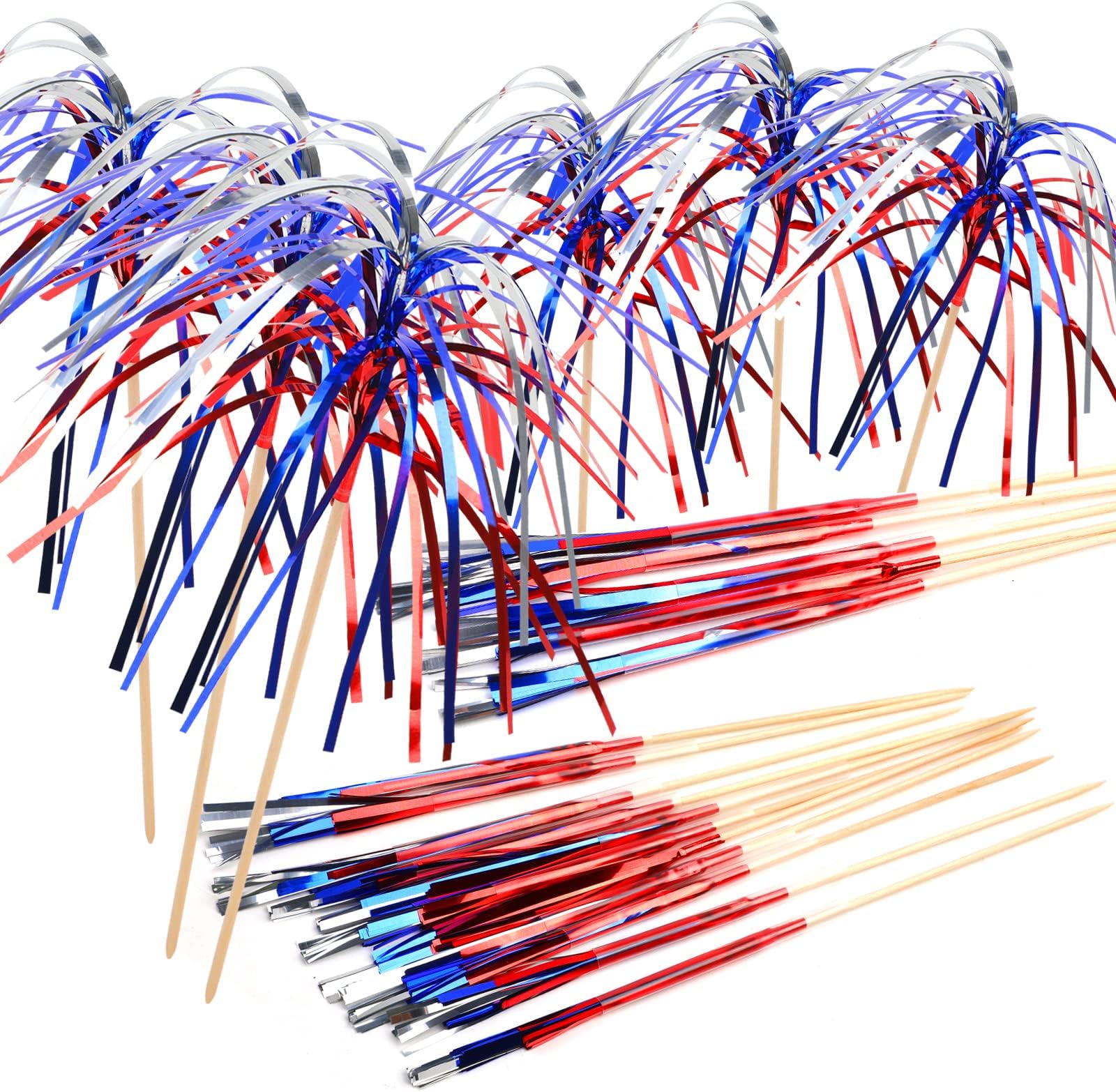 Amazon.com | PheiLa 100 Pcs 4th of July Cocktail Picks Firework Party ...