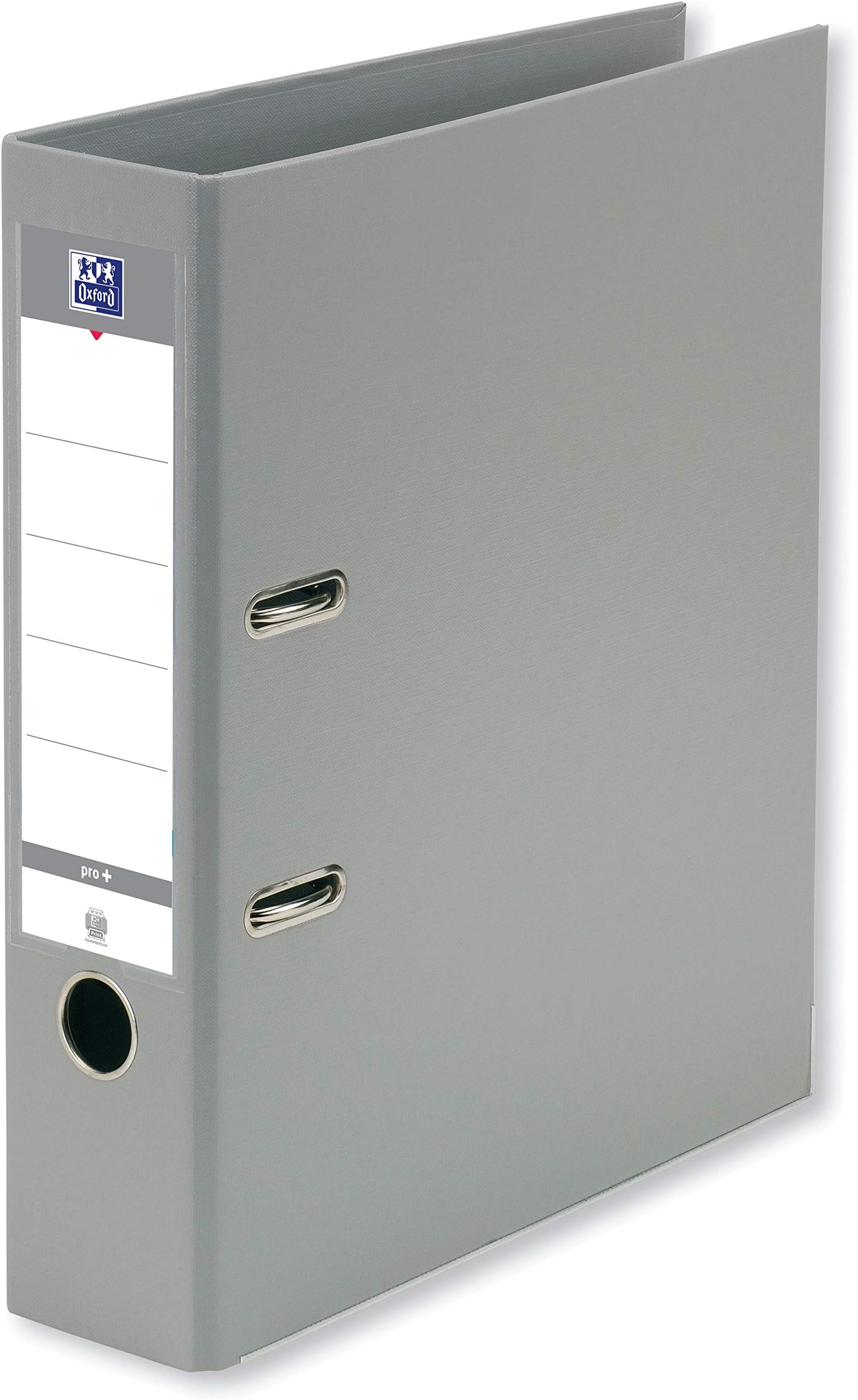 Oxford Premium A4 Lever Arch File, Silver Single Folder, Heavy Duty ...