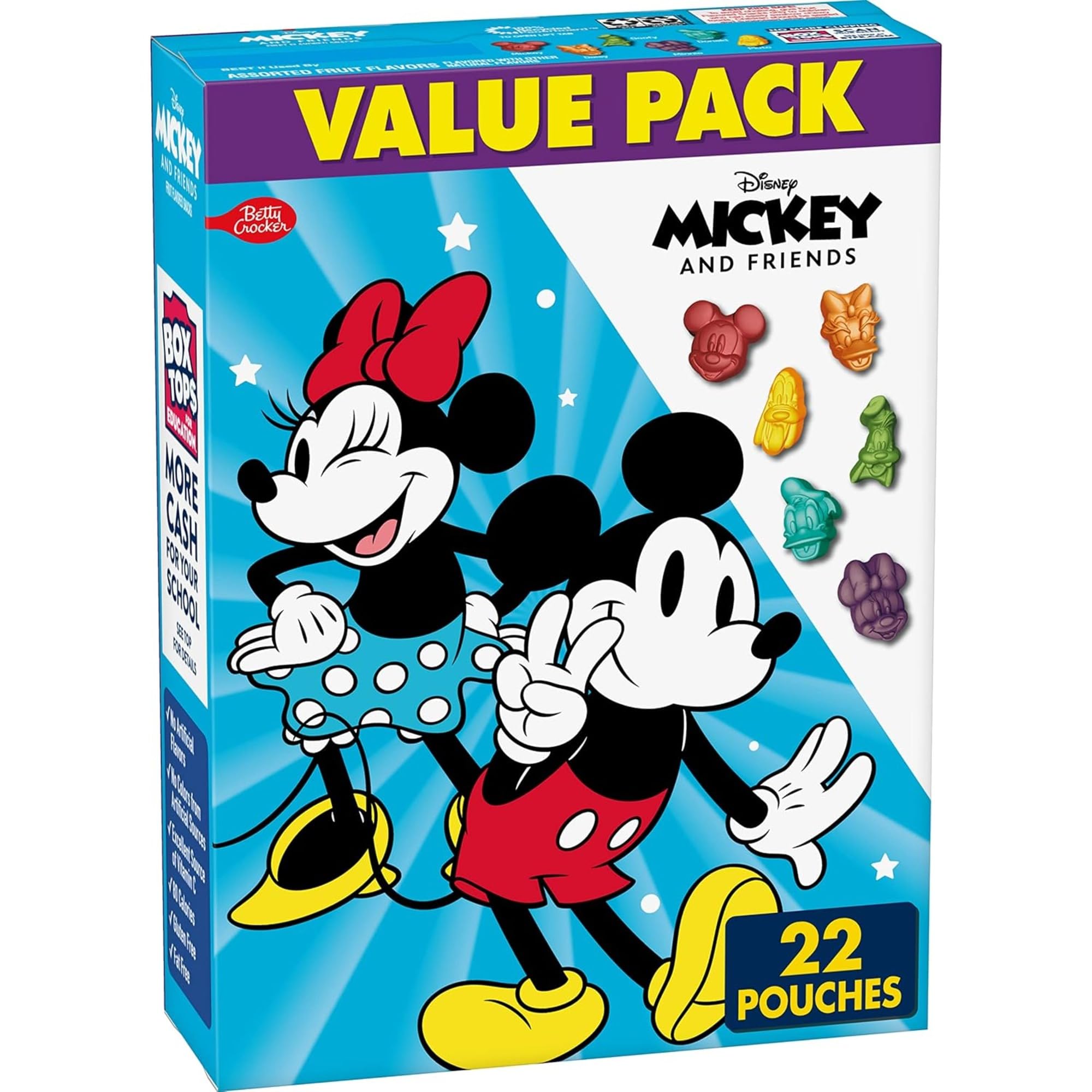 Amazon.com: Disney Mickey and Friends Fruit Flavored Snacks, Treat ...