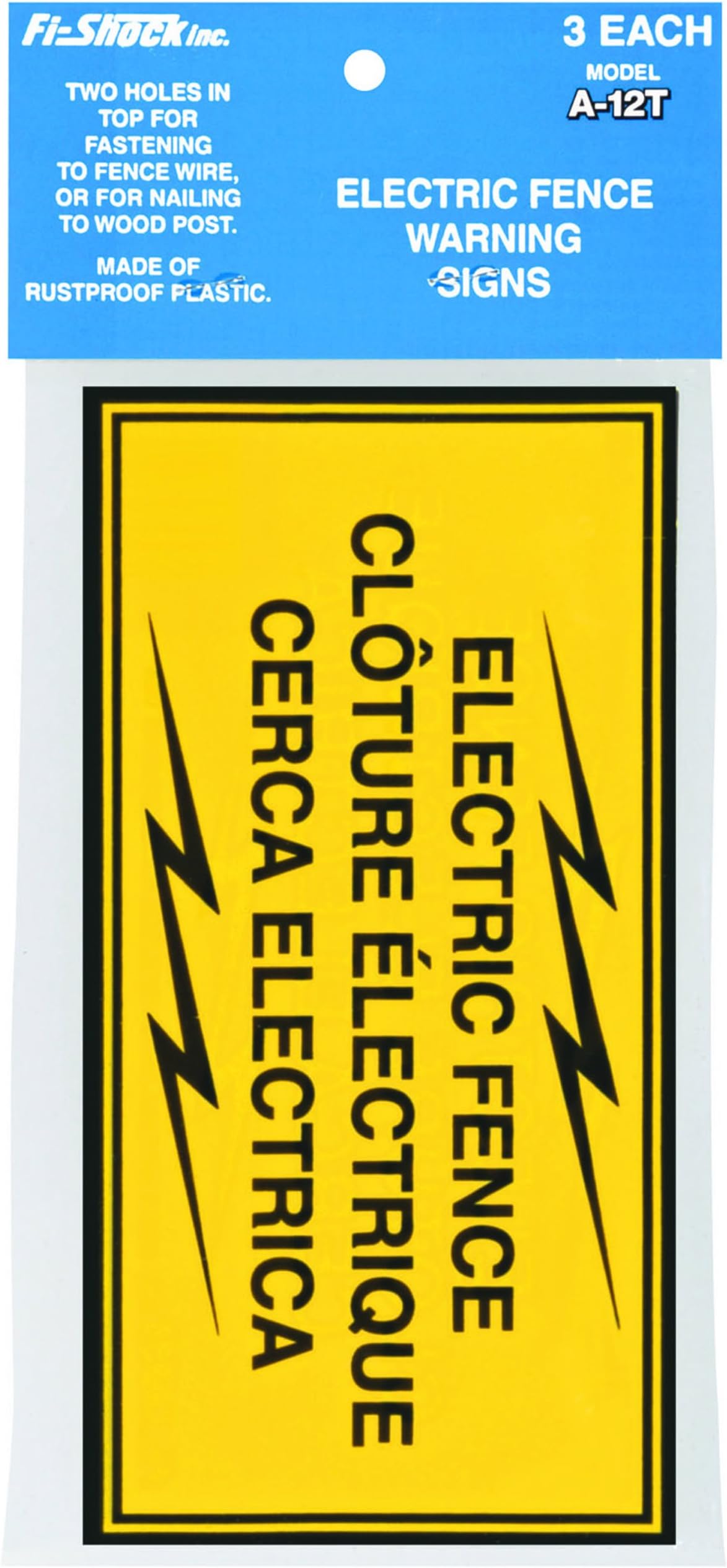 10 Pack Electric Fence Warning Signs with 40PCS Zip Ties 10 x 3.5 Inch ...