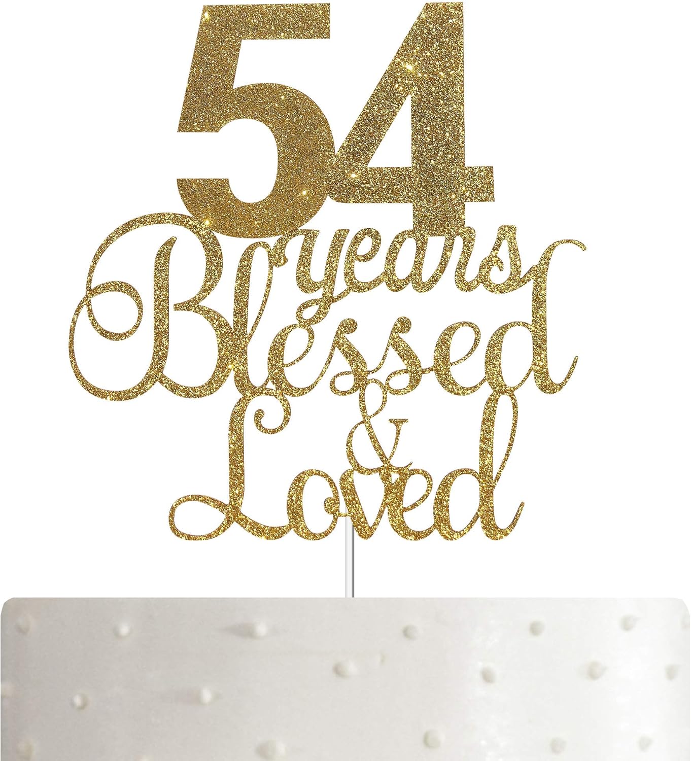 Amazon.com: ALPHA K 54th Birthday / Anniversary Cake Topper – 54 Years ...