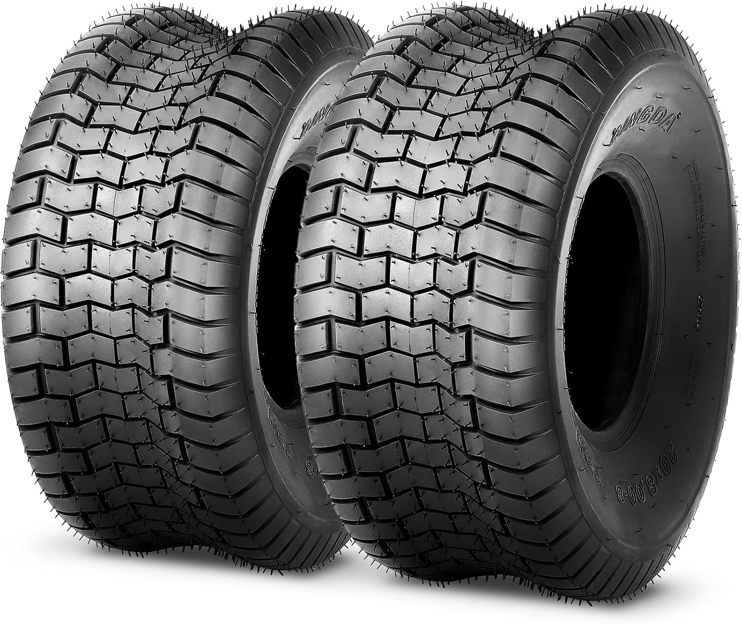 Amazon.com: CHEINAUTO 2 Pack 20x8.00-8 Lawn Mower Tires, 20x8x8 20-8-8 ...