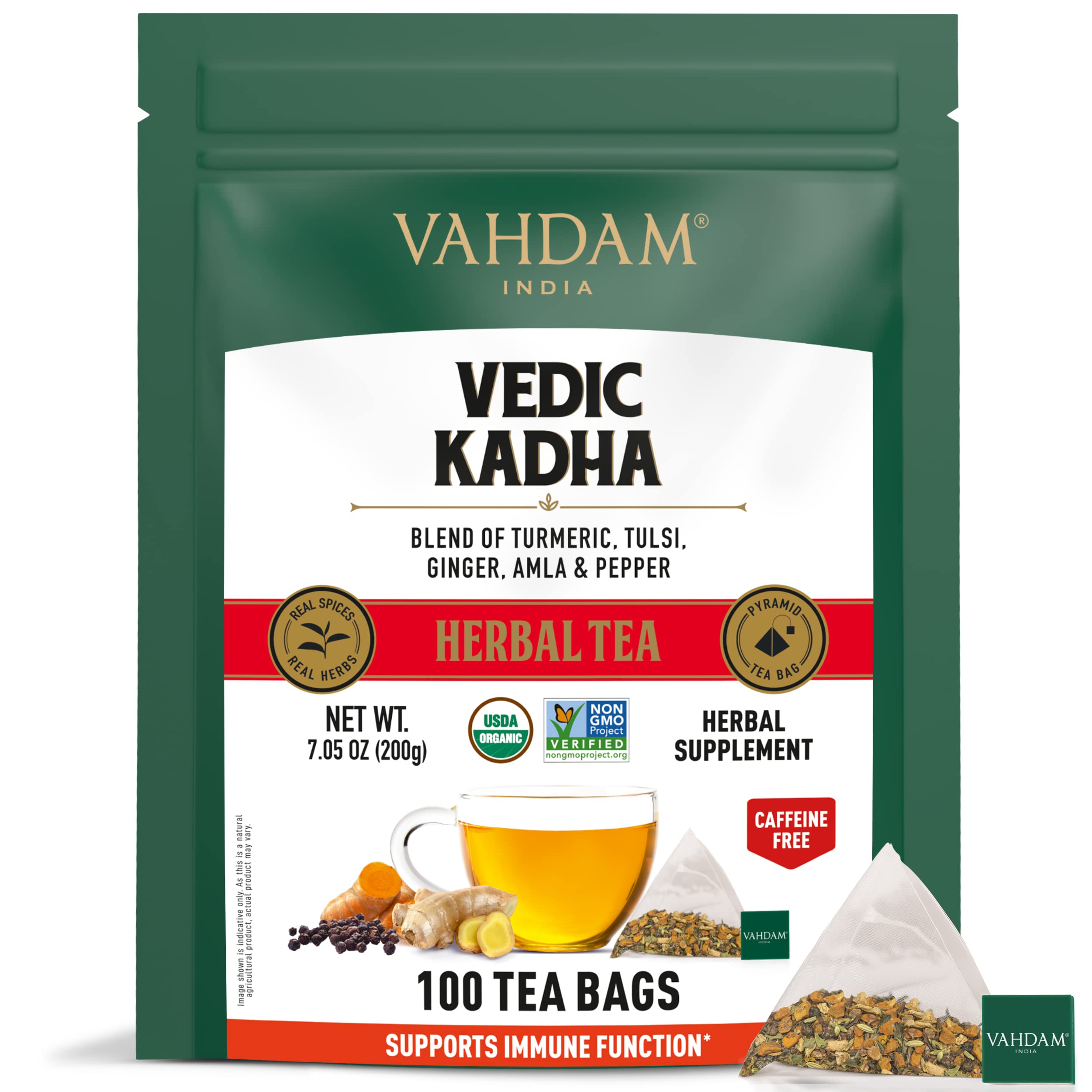 Buy VAHDAM, Vedic Kadha al Tea- 100 Tea Bags | Real Ingredients ...