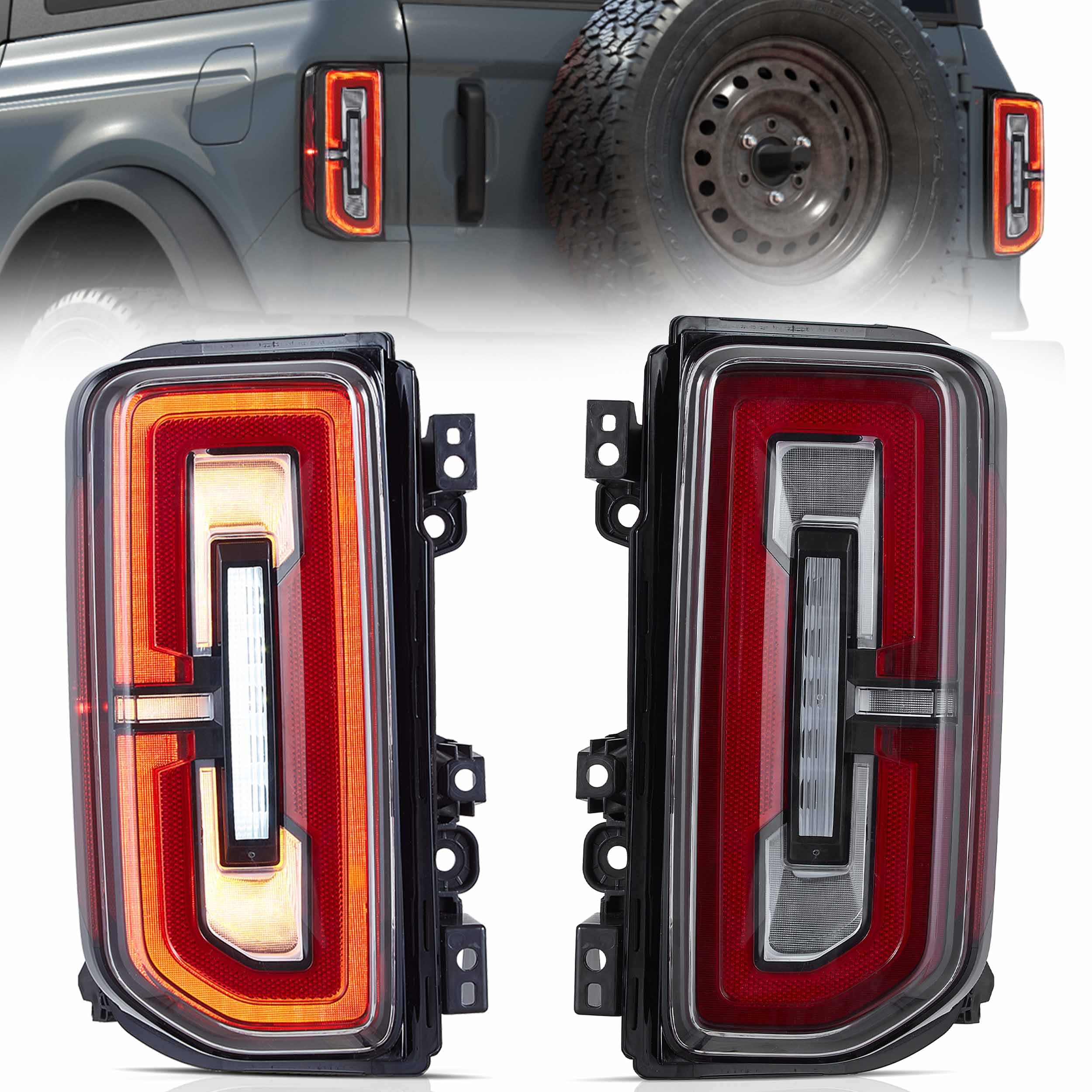 VLAND LED Tail Lights Compatible with 2021-2023 Ford Bronco 6th Gen ...
