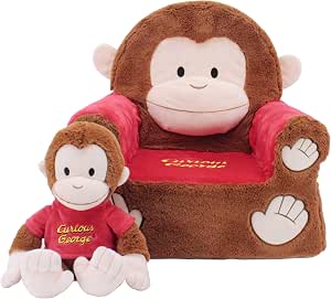 Amazon.com: Animal Adventure®| Curious George®|Character Chair & 11 ...