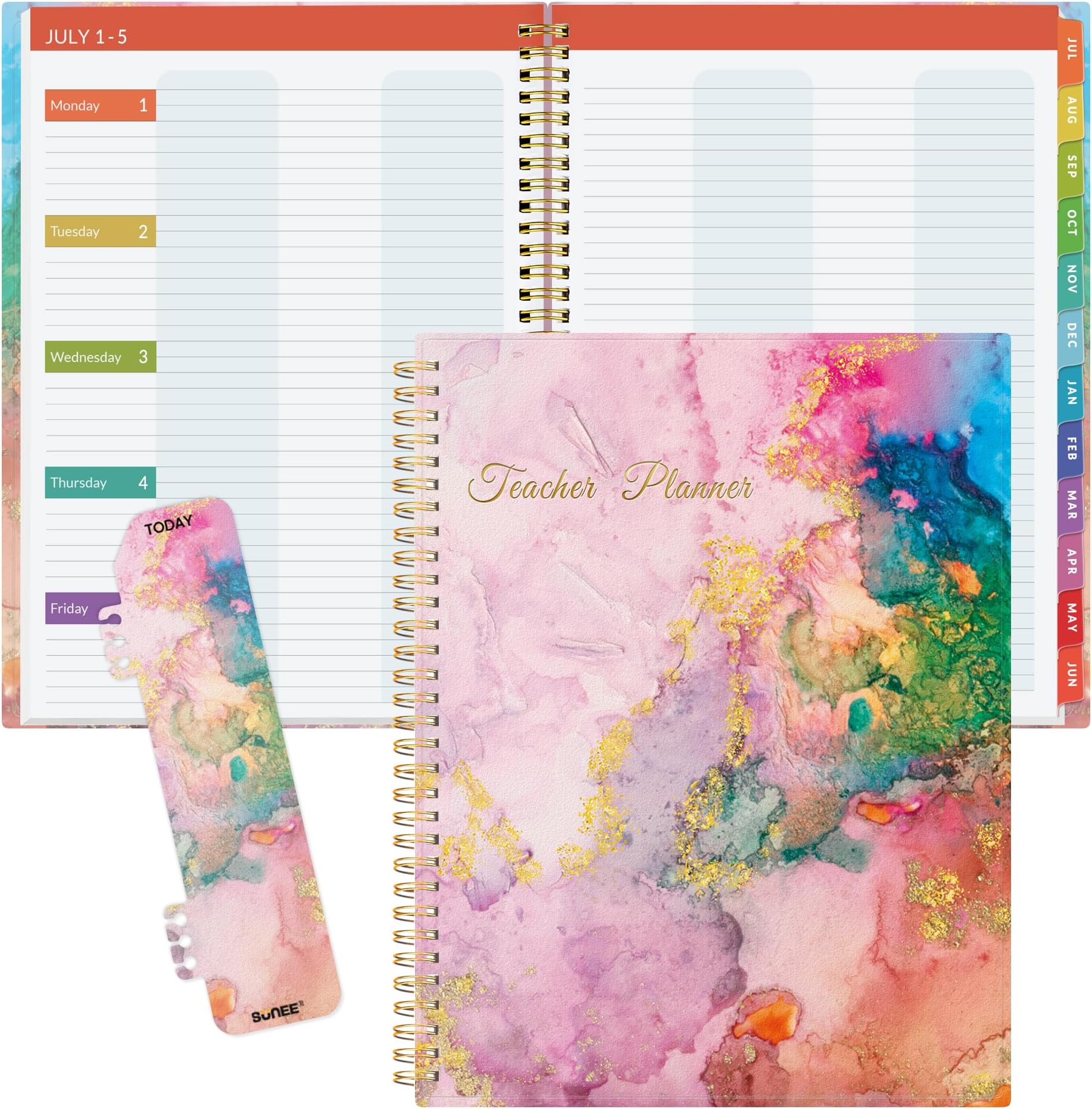 Amazon.com : DELUXE 2020-2021 DATED Teacher Planner: 8.5"x11" Includes ...