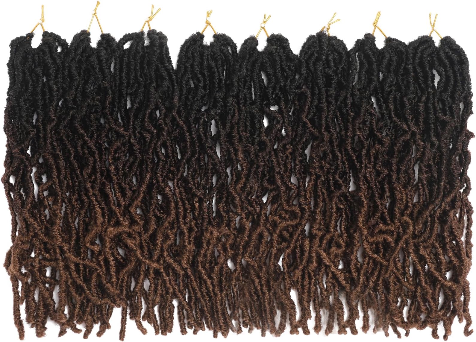 Amazon.com : 8 Packs Short Faux Locs Crochet Hair 120 Strands 12Inch ...