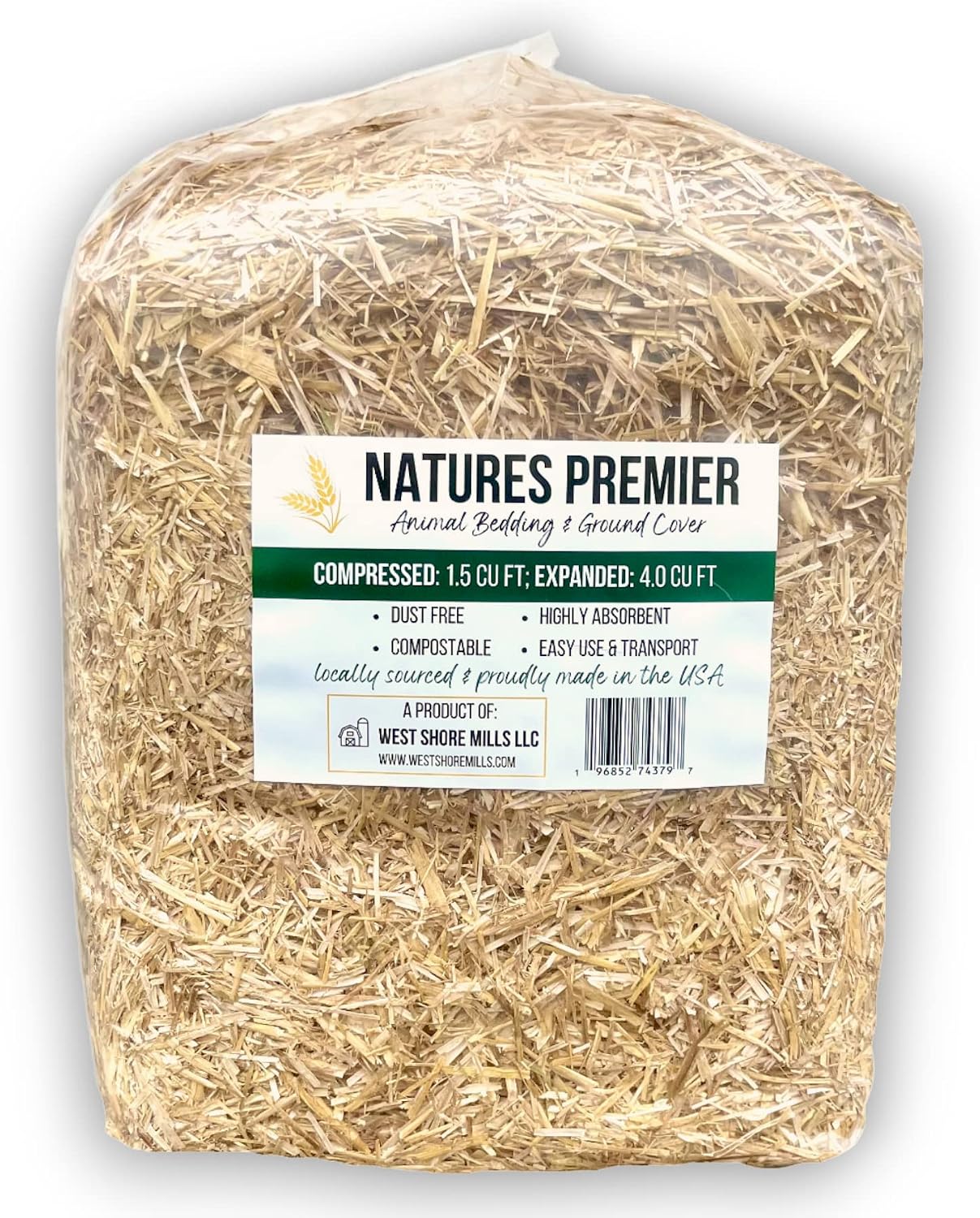 Amazon.com: Natures Premier Chopped Straw – Dust-Free Chopped Wheat ...