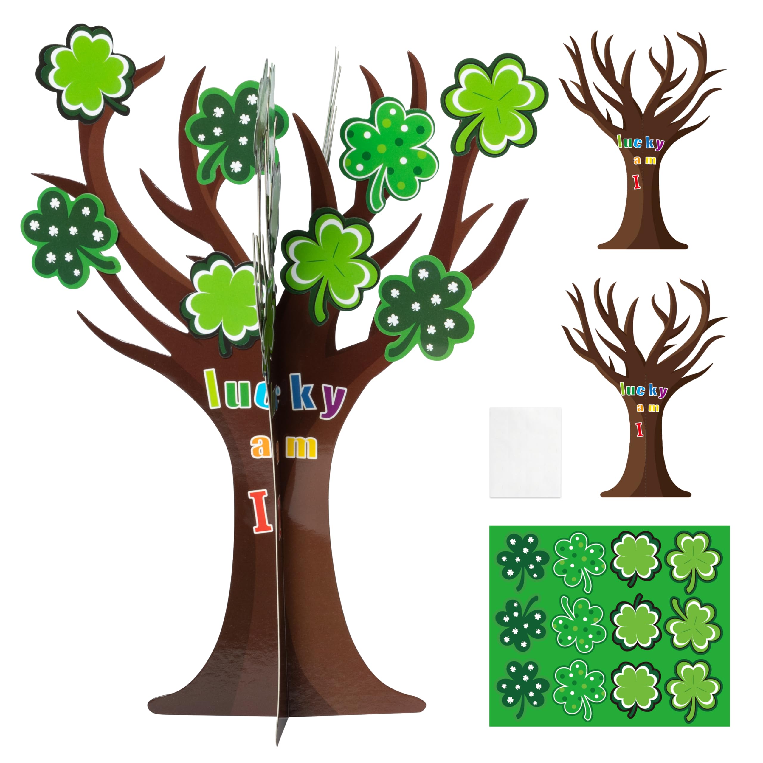 Amazon.com: WATINC 16Pcs St. Patrick’s Day Lucky Trees Craft Kits, Make ...