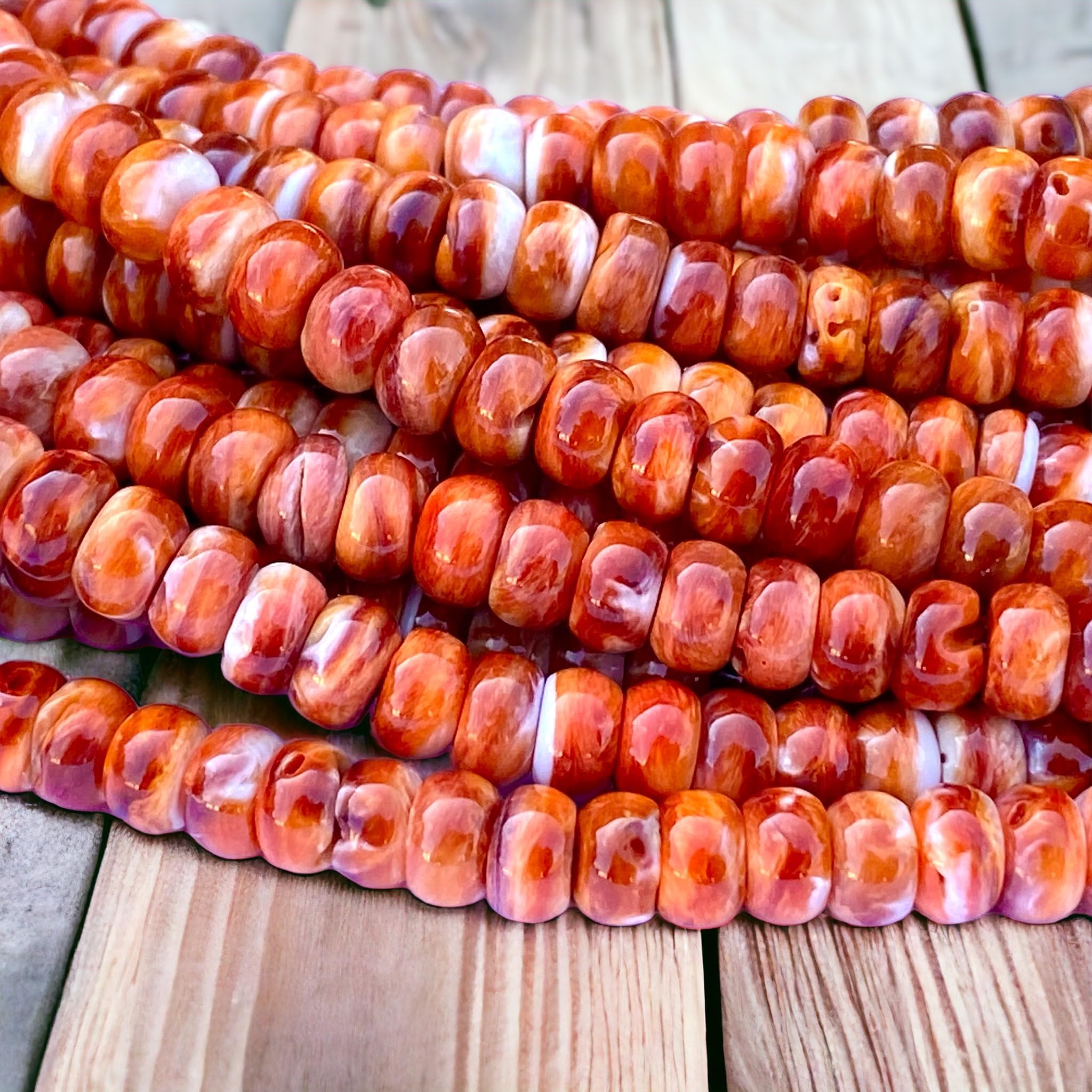 Amazon.com: ABCGEMS Mexican Dark Spiny Oyster Shell Beads (Hand ...