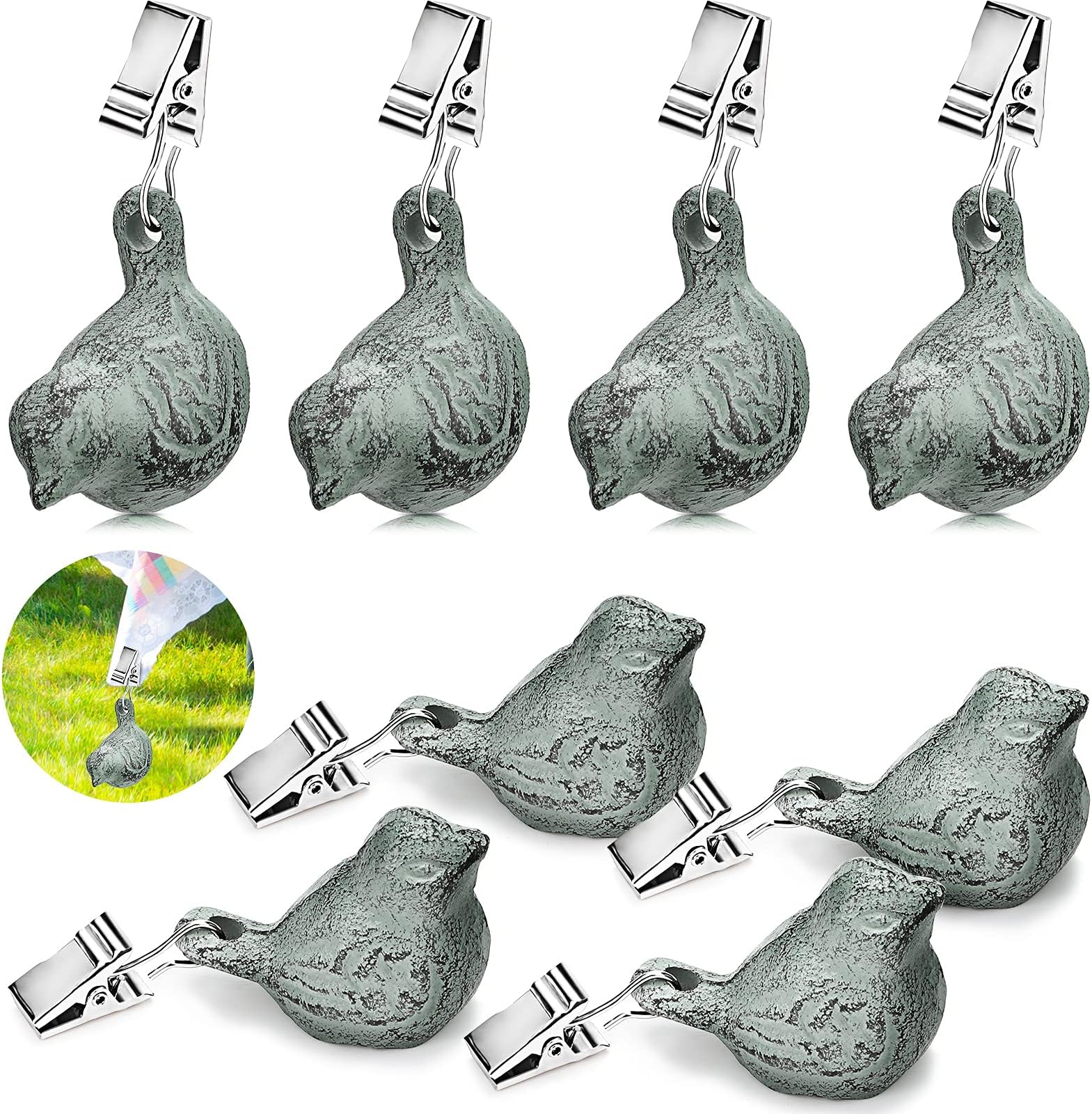 Amazon.com: GWHOLE 4 Pack of Tablecloth Weights with Metal Table Clip ...