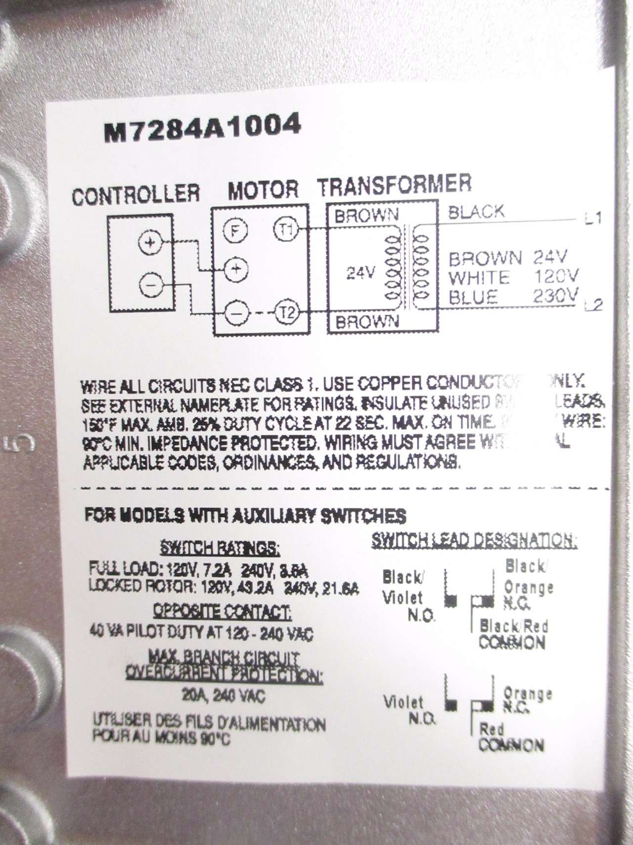Honeywell Motors For Sale Honeywell M7285A1003 D501819 Modutrol IV ...