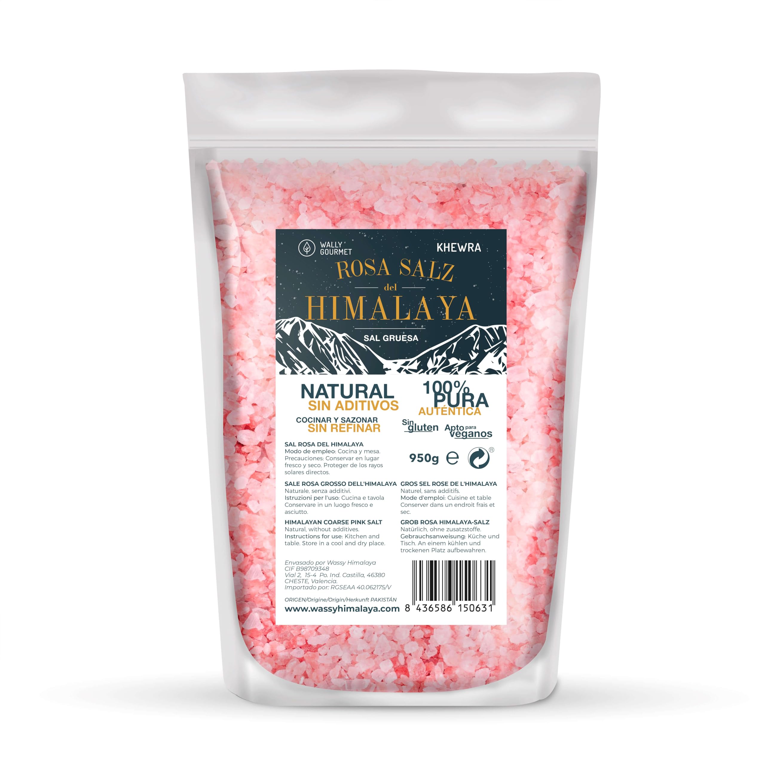 Himalaya Salz Grob, Rosa. 100% Natürlich, BIO, Ohne Zusatzstoffe ...