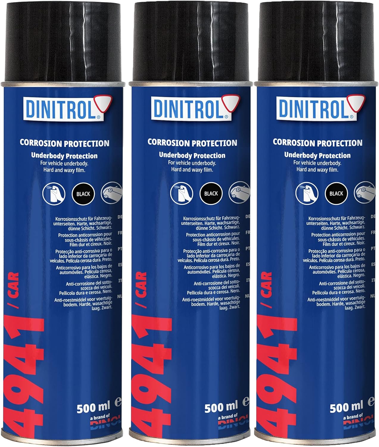 Dinitrol 4941 Black Underbody Wax 3 X 500 Ml Aerosol Spraydosen Dinitrol 4941 Black Underbody Wax 3 X 500 Ml Aerosol Spraydosen