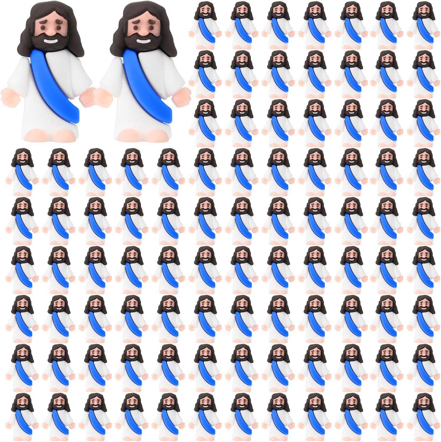 Amazon.com: Bememo 200 Pcs Mini Jesus Figurines Bulk Tiny Jesus Toys ...