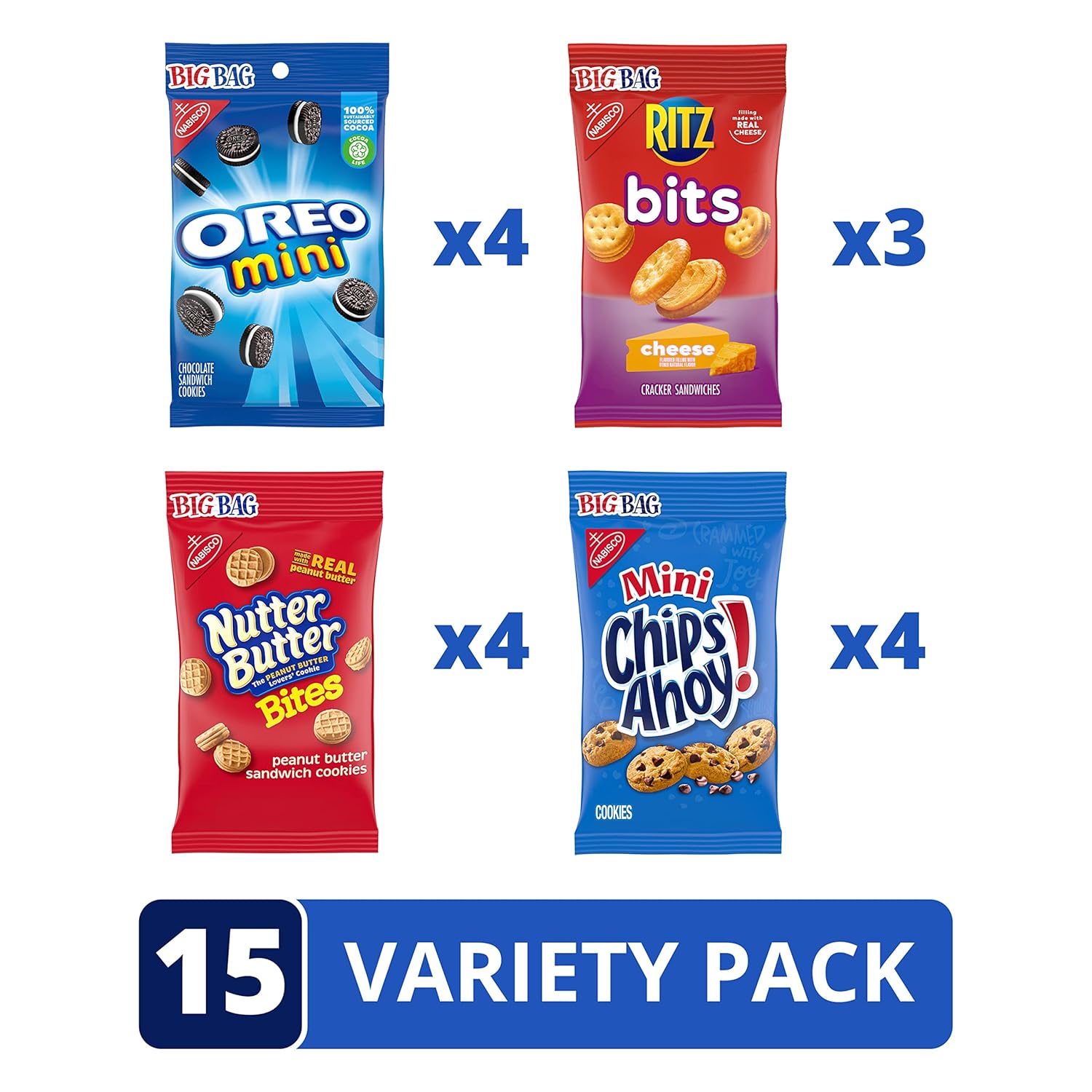 Buy Oreo Mini Cookies Chips Ahoy Mini Cookies Nutter Butter Bites And Ritz Bits Cheese Crackers