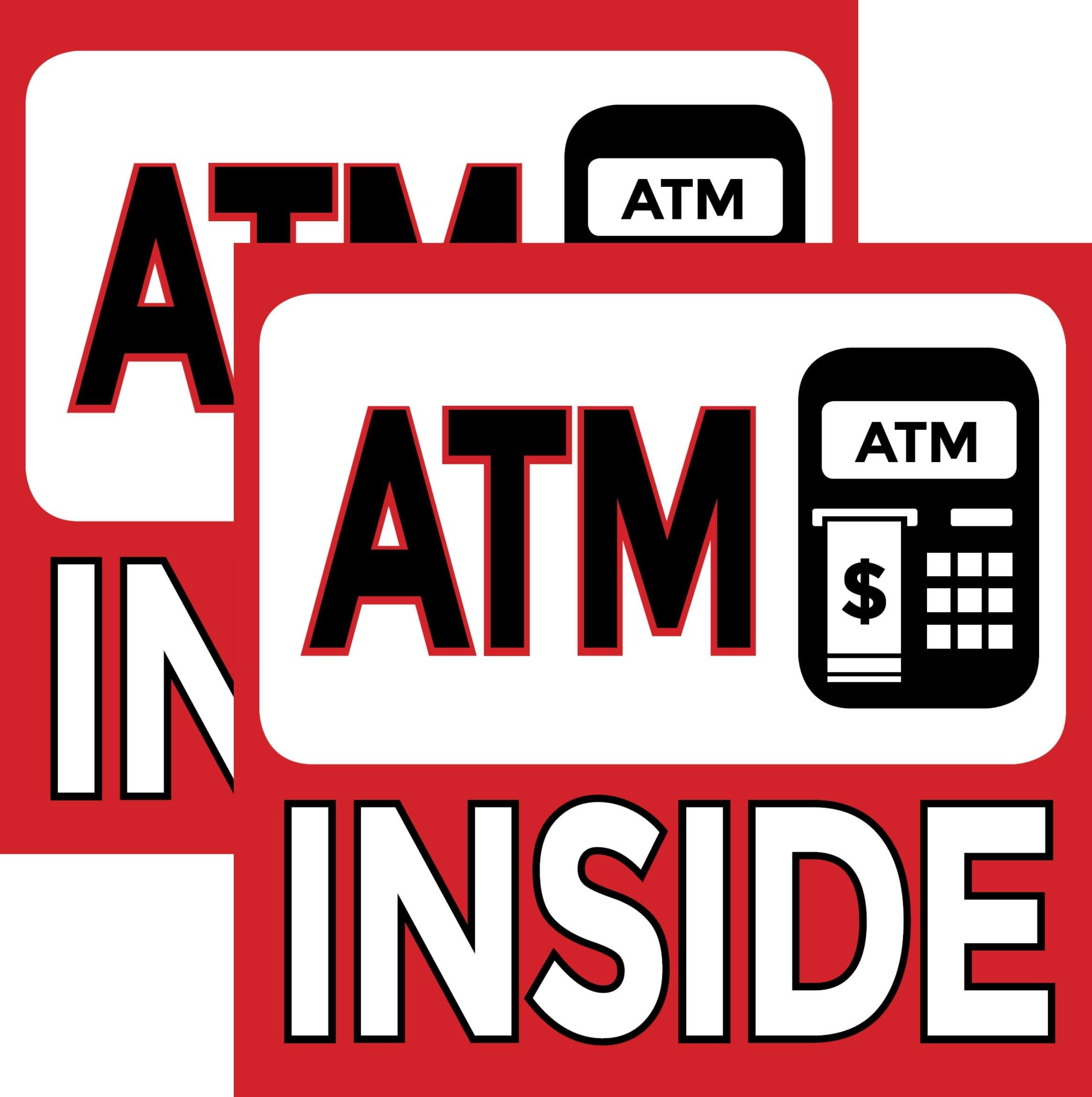 Amazon.com: ATM INSIDE RED Aluminum Composite Outdoor Sign 15" x18 ...