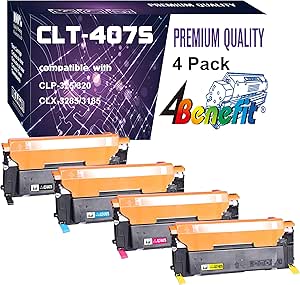 Amazon.com: 4-Pack(1 Black+1 Cyan+1 Magenta+1 Yellow) Compatible CLT-407S CLT-K407S C407S M407S ...