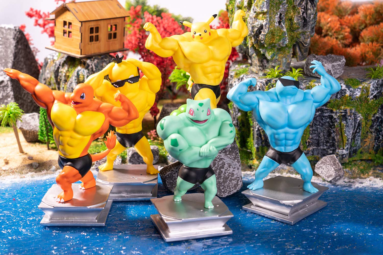 Buy Anime Action Figure Buff Squirtle Figure Statue Figurine ...