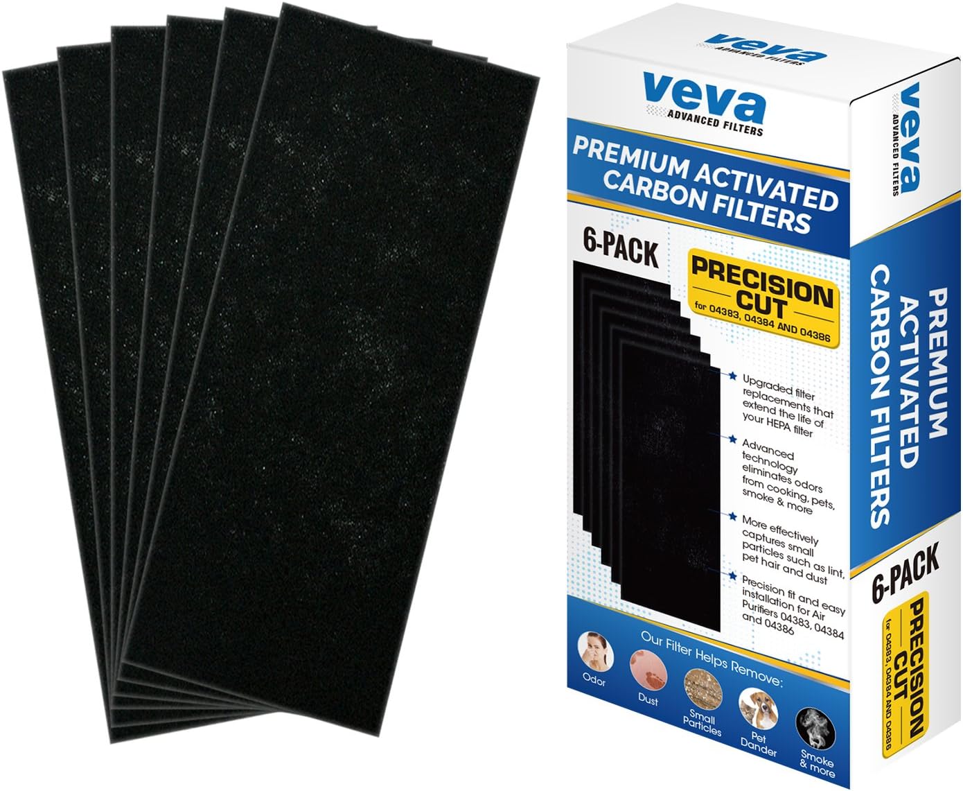 Amazon.com: Full Size Premium Activated Carbon Pre Filter 6 Pack ...