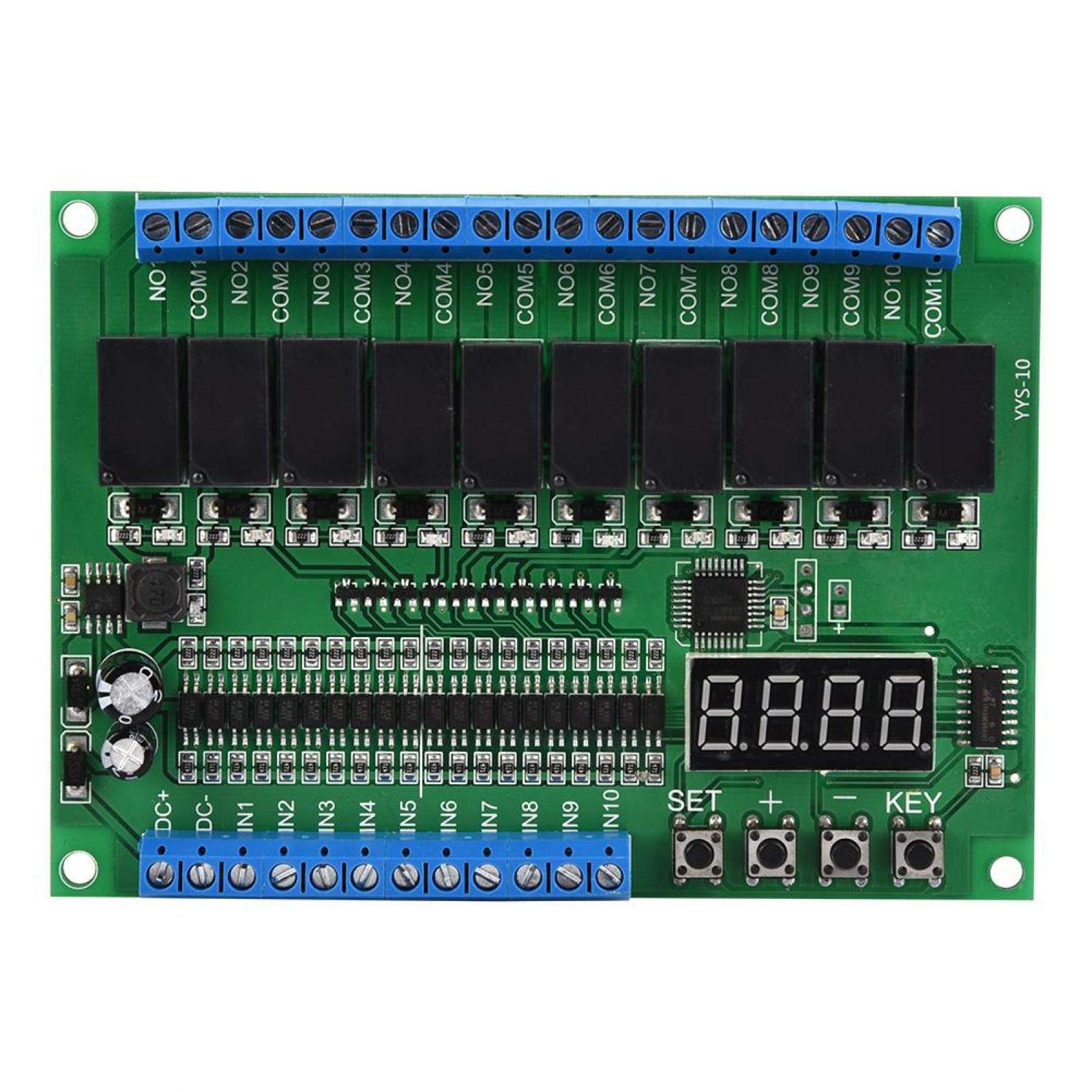 10 Channel Relay Control Module Programmable Relay Digit Display Plc ...
