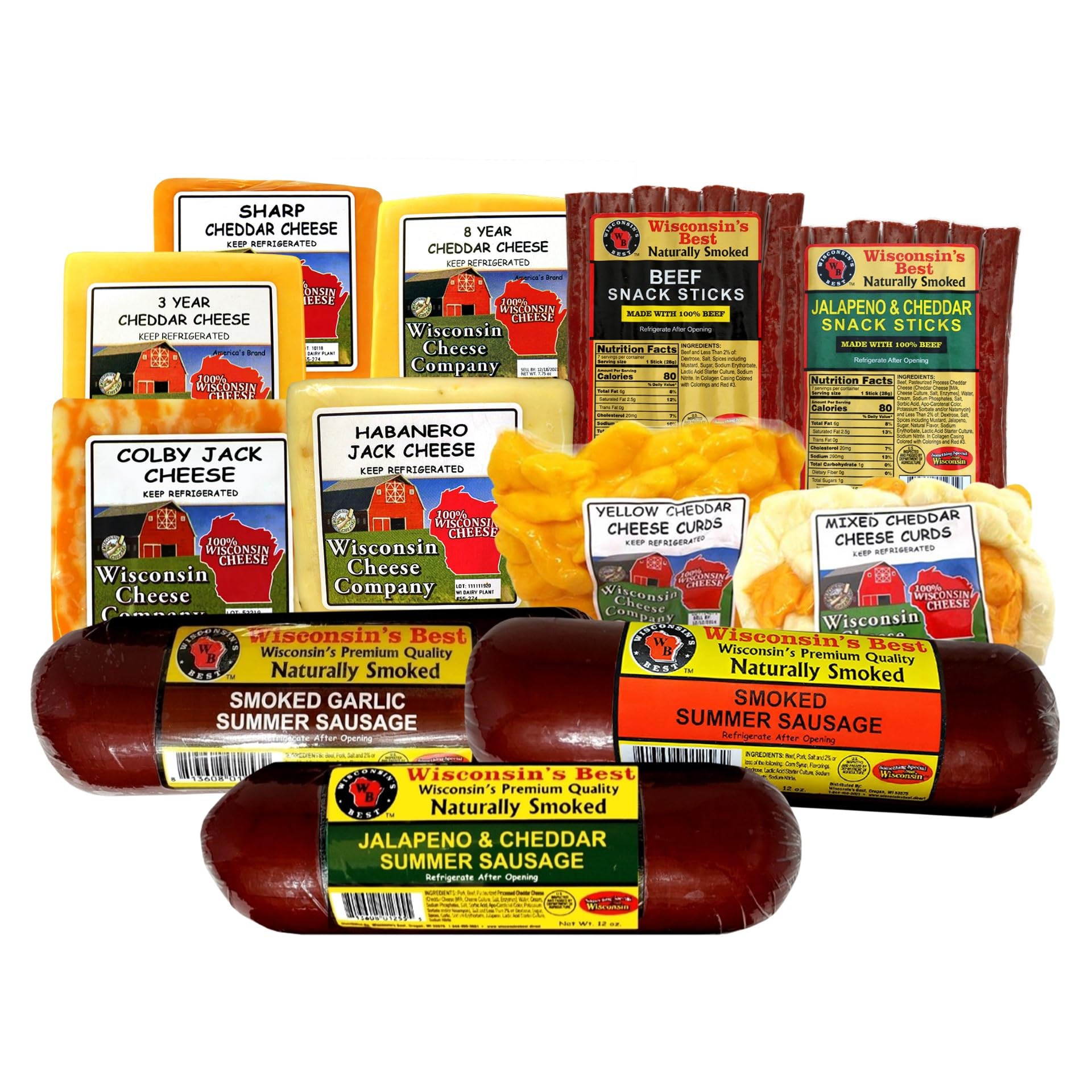 Amazon.com: Wisconsin Cheese Company - Deluxe Cheese Party Gift Box ...